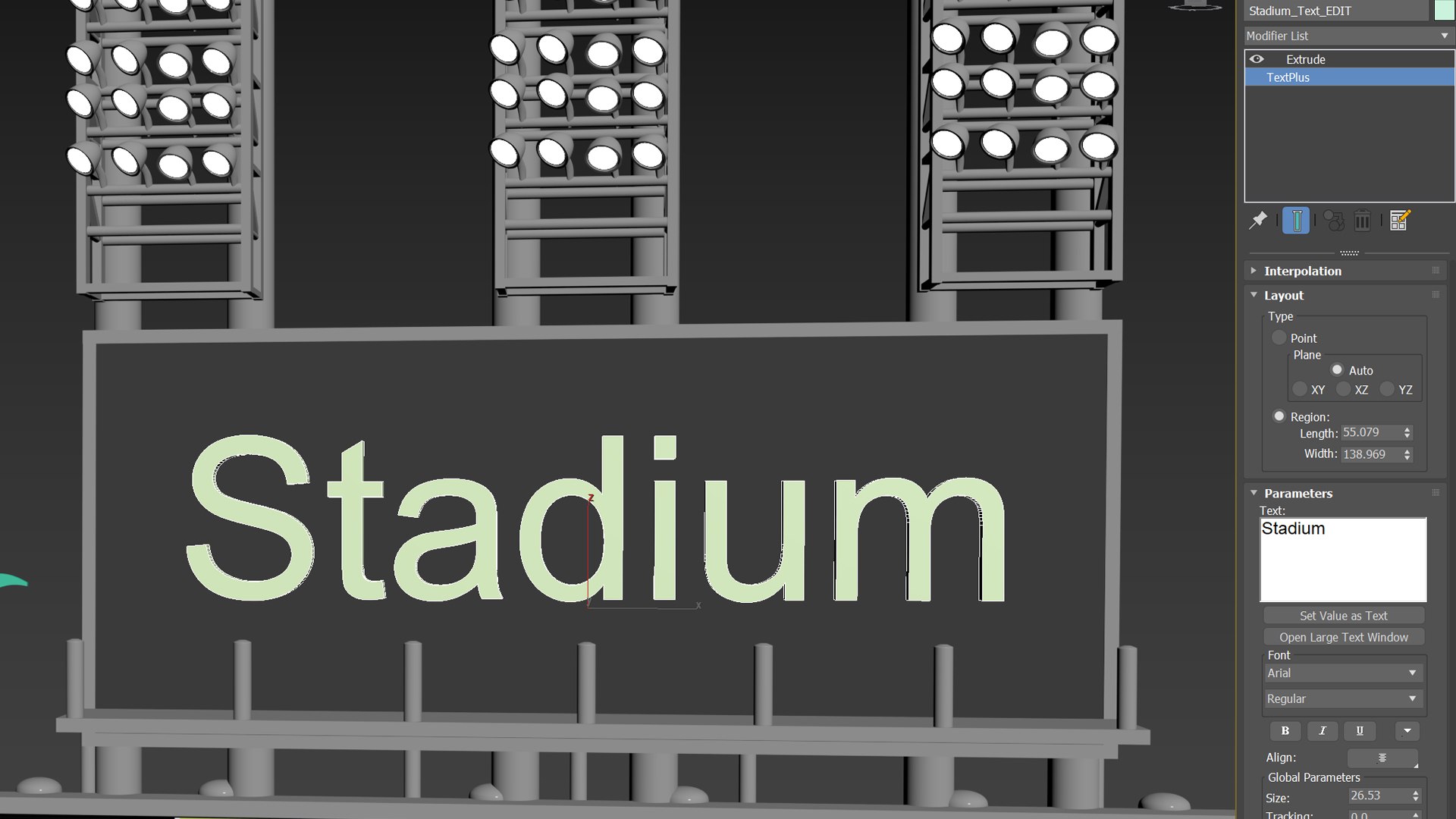 Large Fully Customizable Scoreboard 3d Model