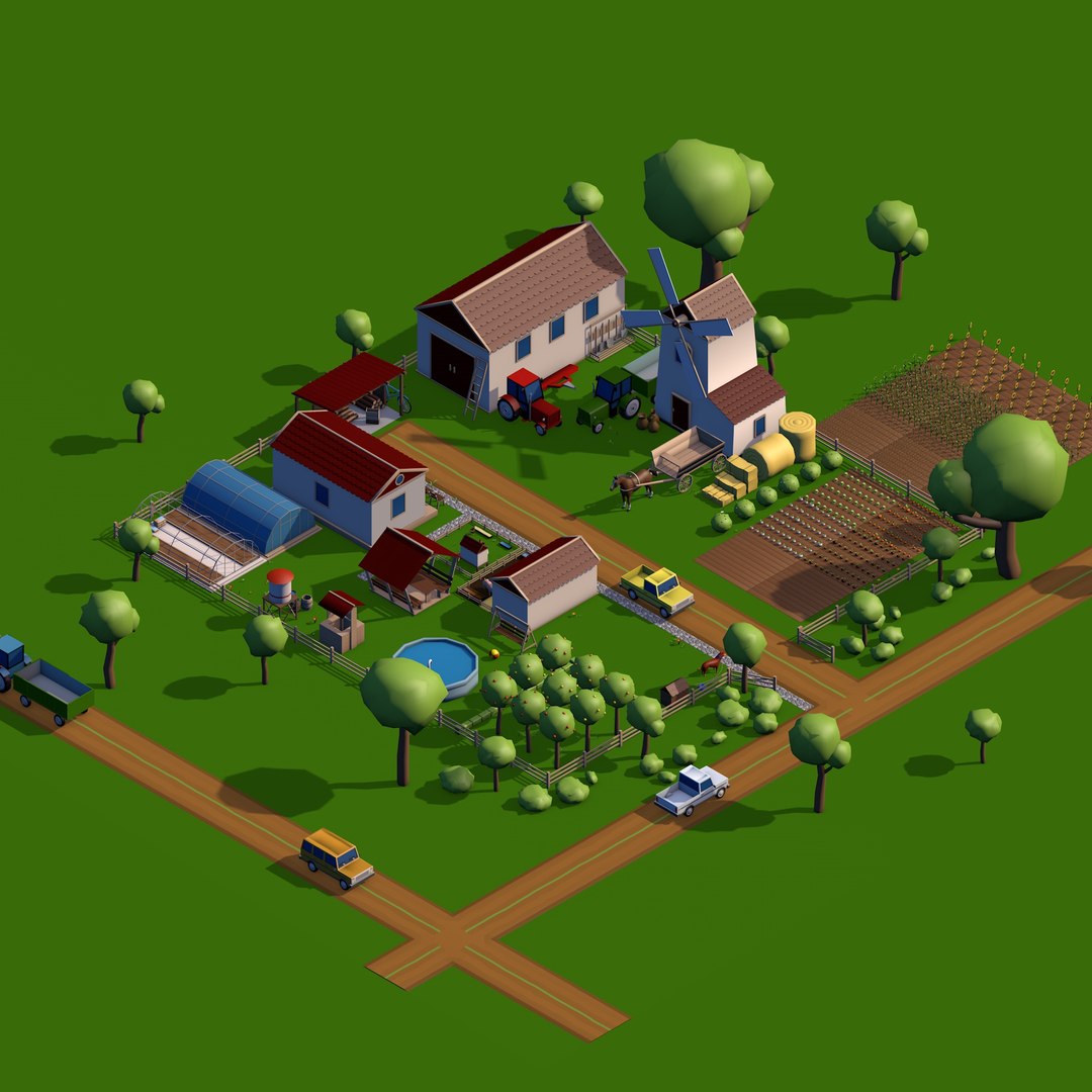 3D Farm Asset Collection Low-poly Model - TurboSquid 2134610