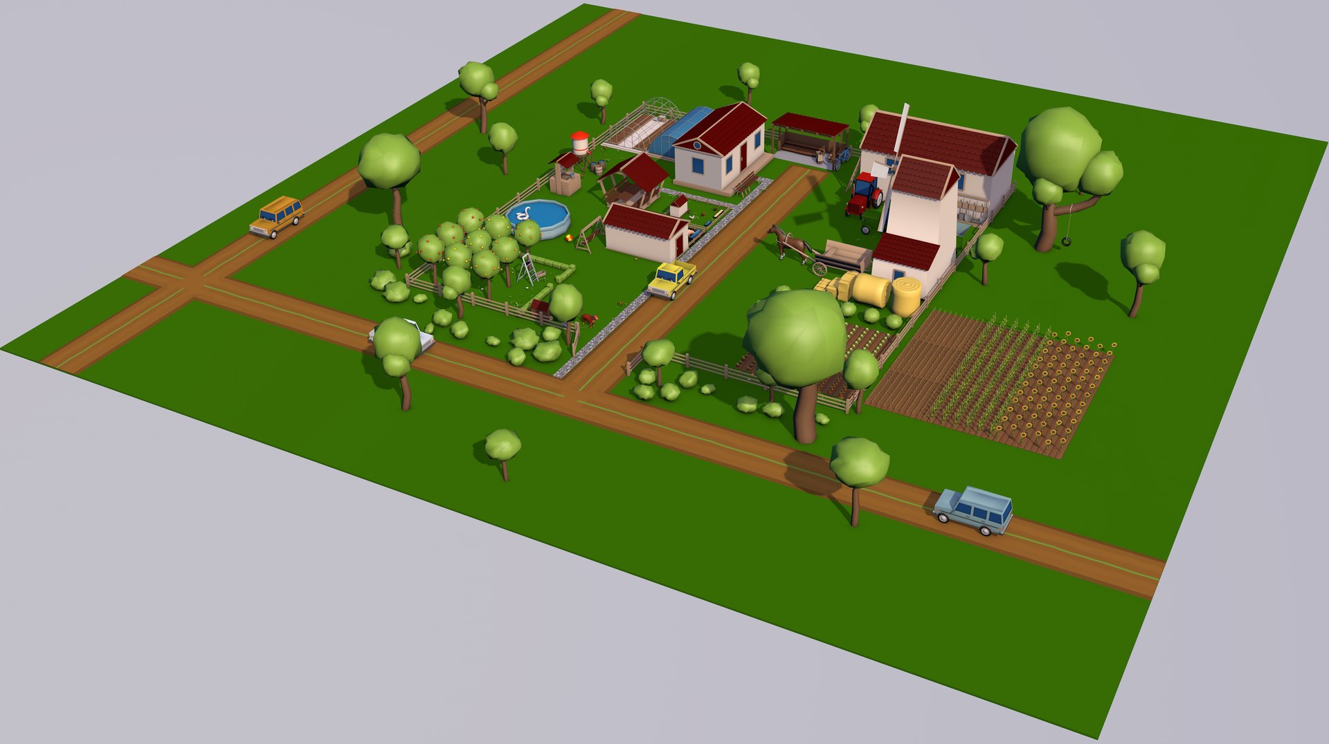 3D Farm Asset Collection Low-poly Model - TurboSquid 2134610