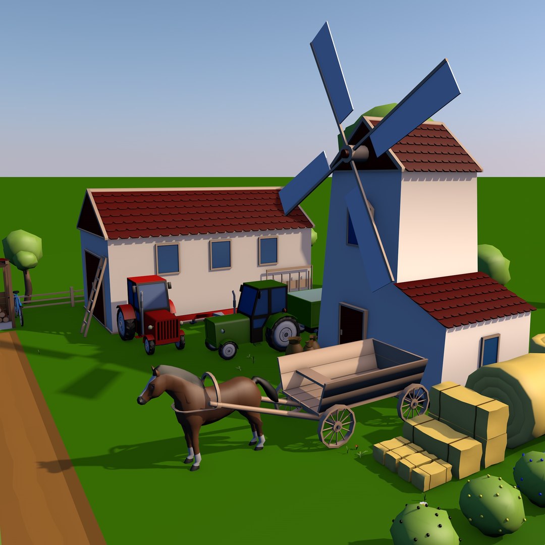 3D Farm asset collection Low-poly model - TurboSquid 2134610