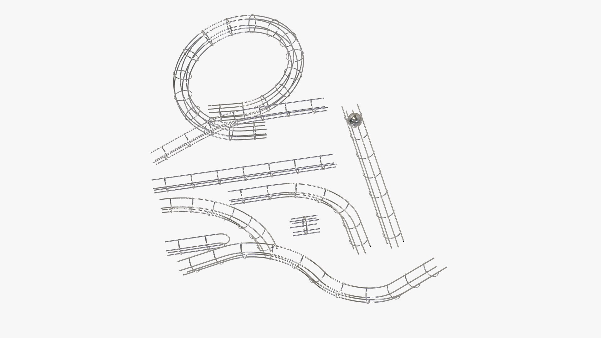 3D PinBall Rails Construction - TurboSquid 2116019