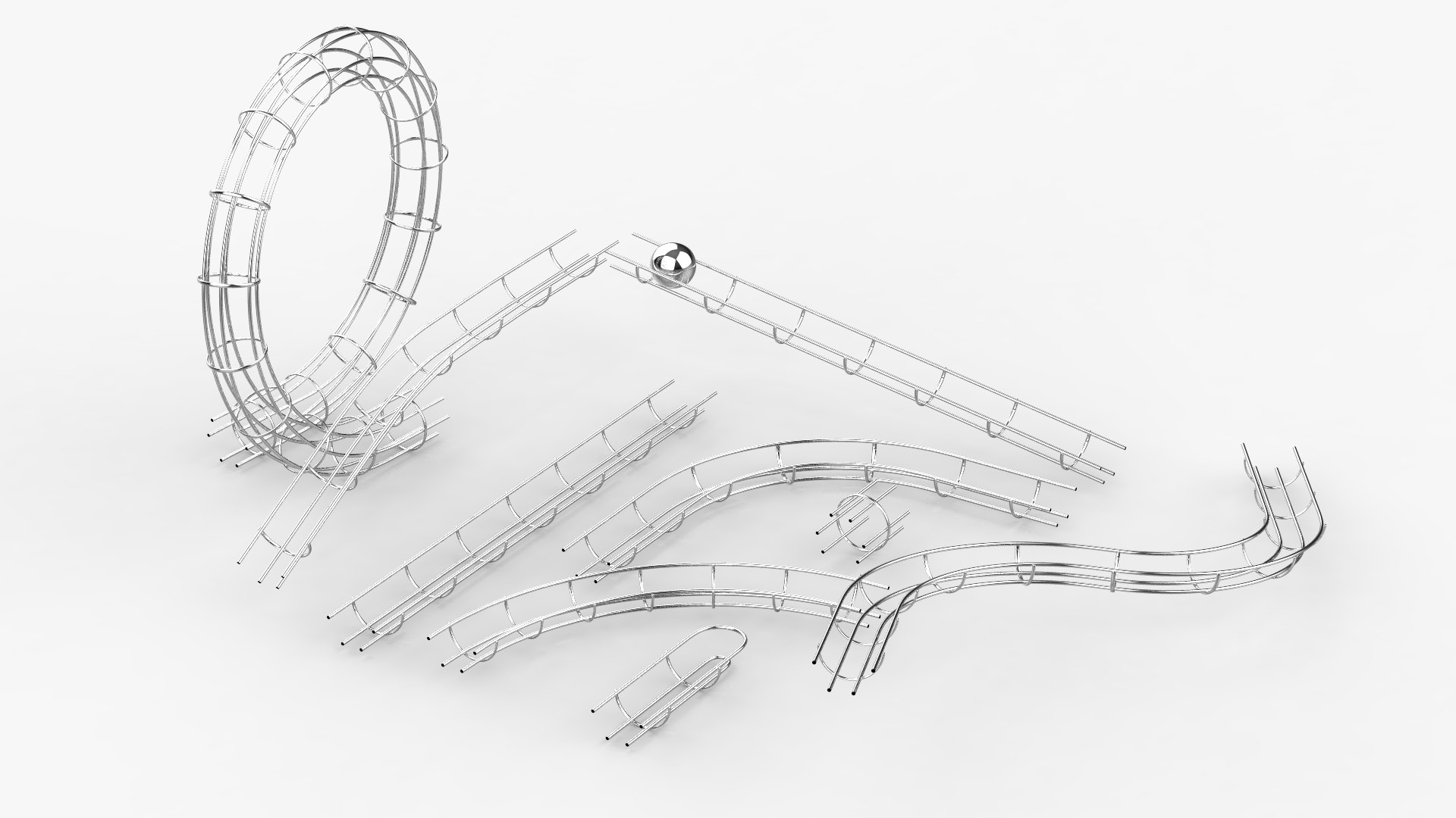 3D PinBall Rails Construction - TurboSquid 2116019
