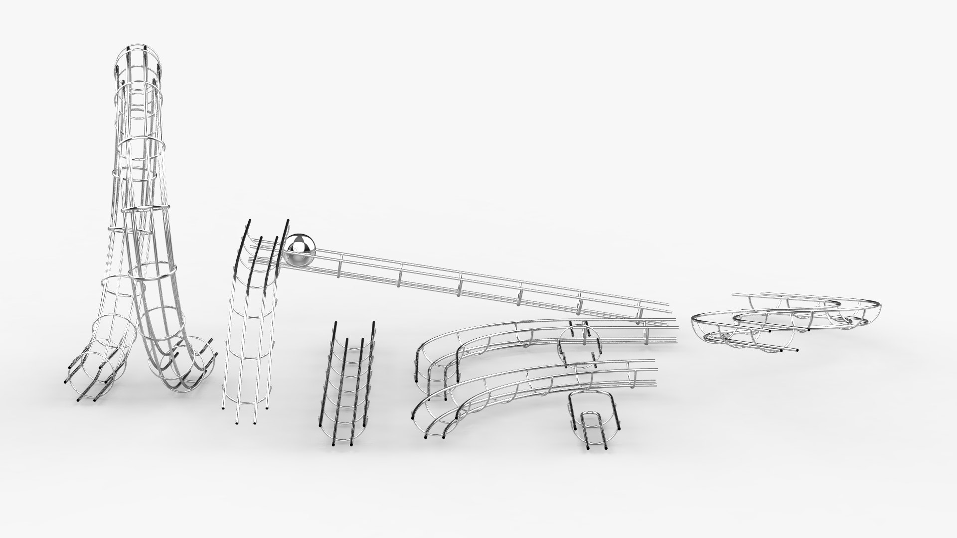 3D PinBall Rails Construction - TurboSquid 2116019