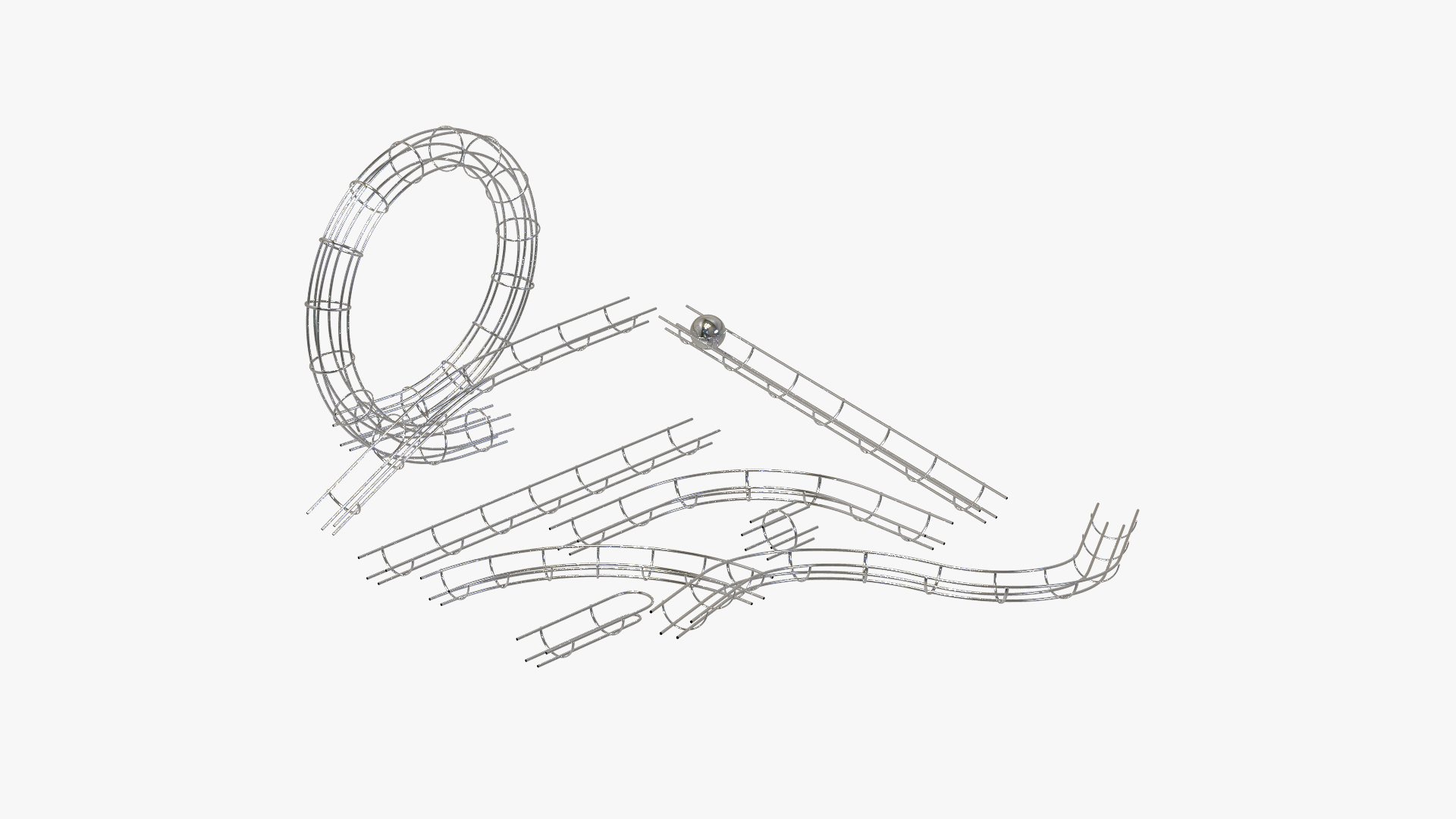 3D PinBall Rails Construction - TurboSquid 2116019