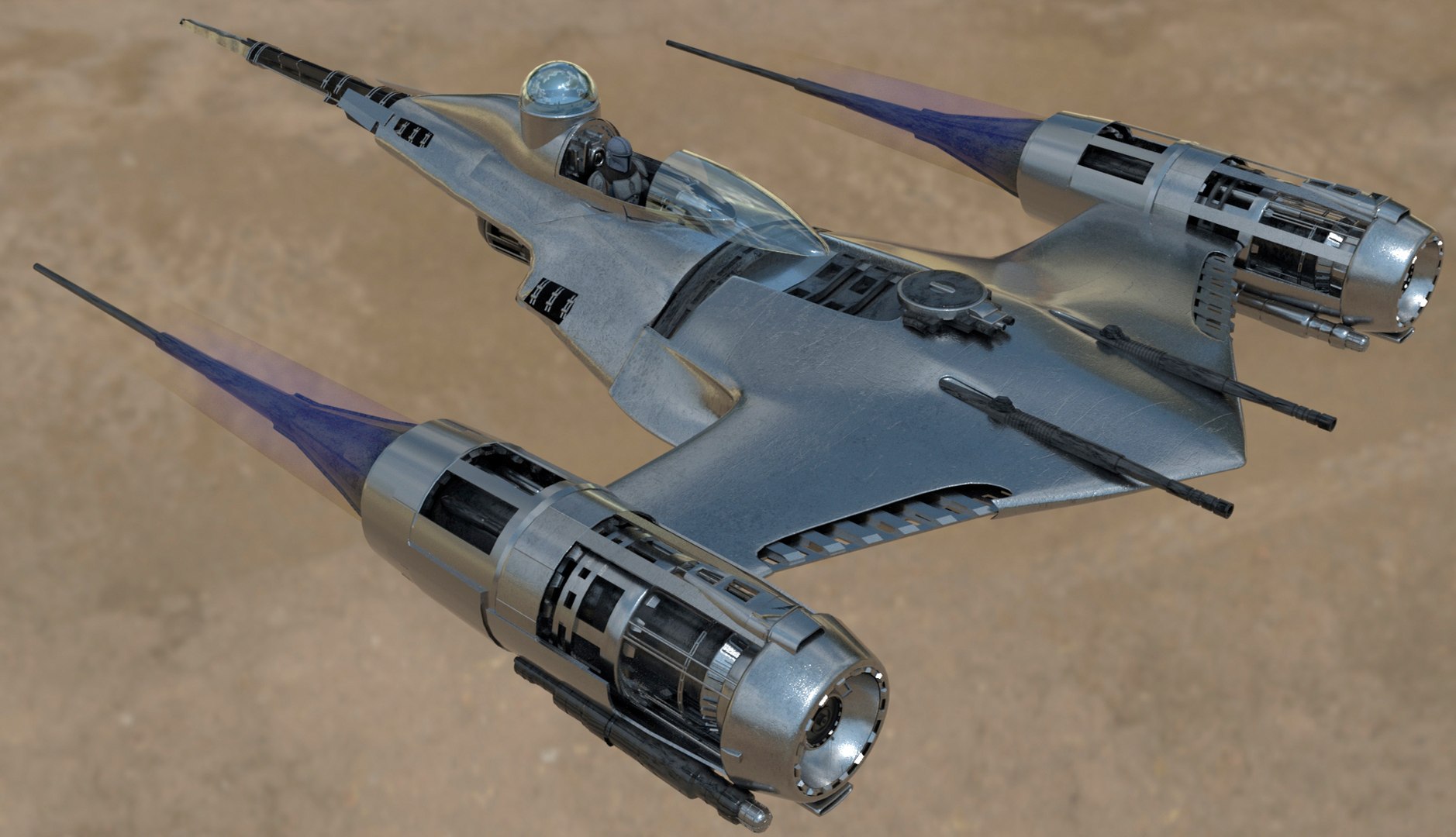 MANDALORIAN SHIP NABOO STARFIGHTER 3D Model - TurboSquid 2031110