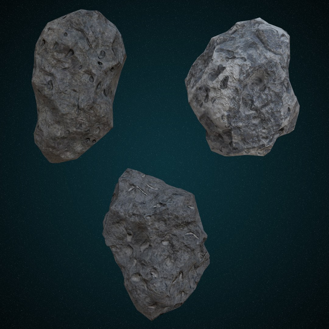 Realistic Asteroid Pack Model - TurboSquid 1222271