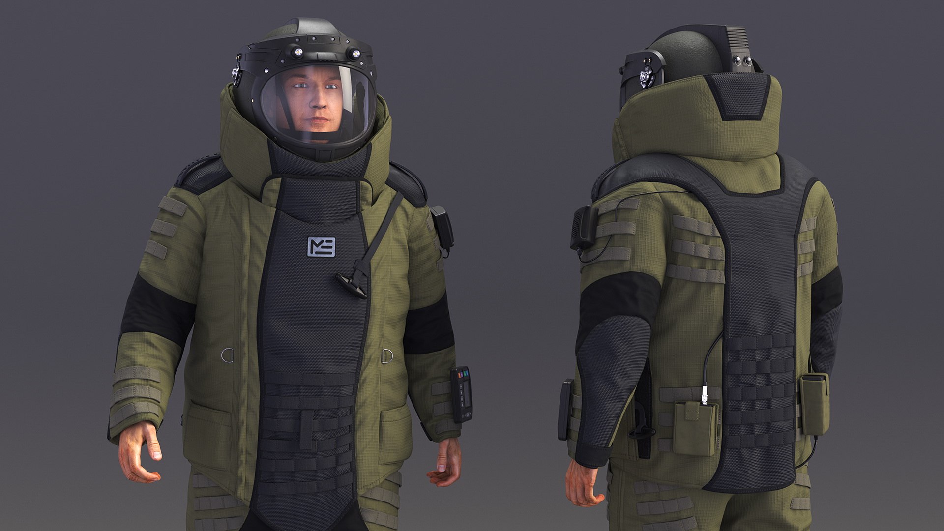 Man In EOD 10 Bomb Suit Walking Pose Model - TurboSquid 2152223