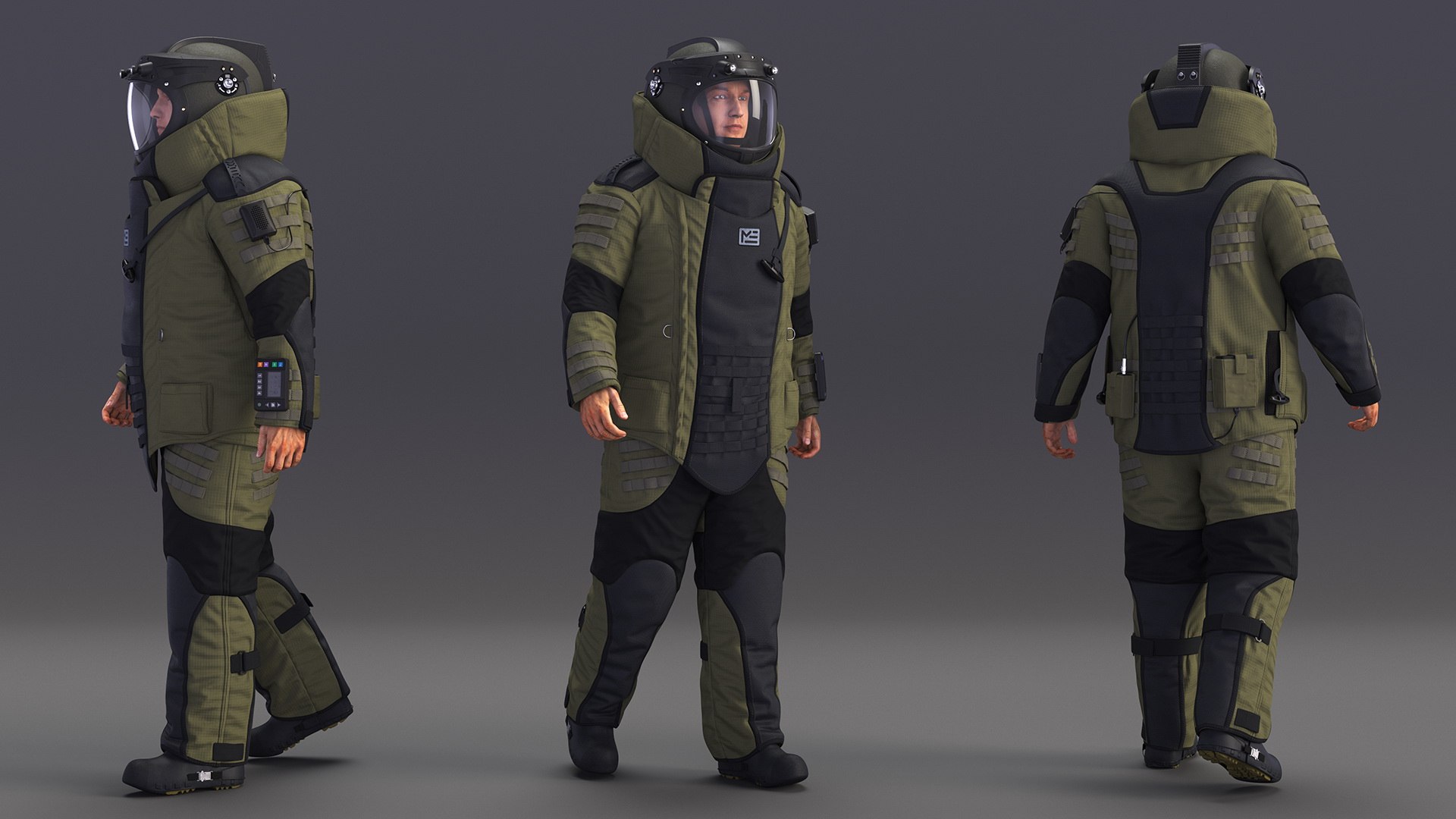 Man In EOD 10 Bomb Suit Walking Pose Model - TurboSquid 2152223