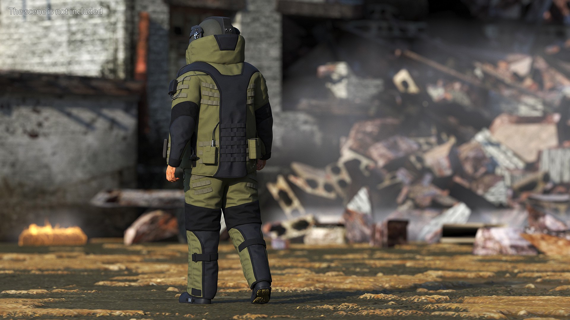 Man In EOD 10 Bomb Suit Walking Pose Model - TurboSquid 2152223