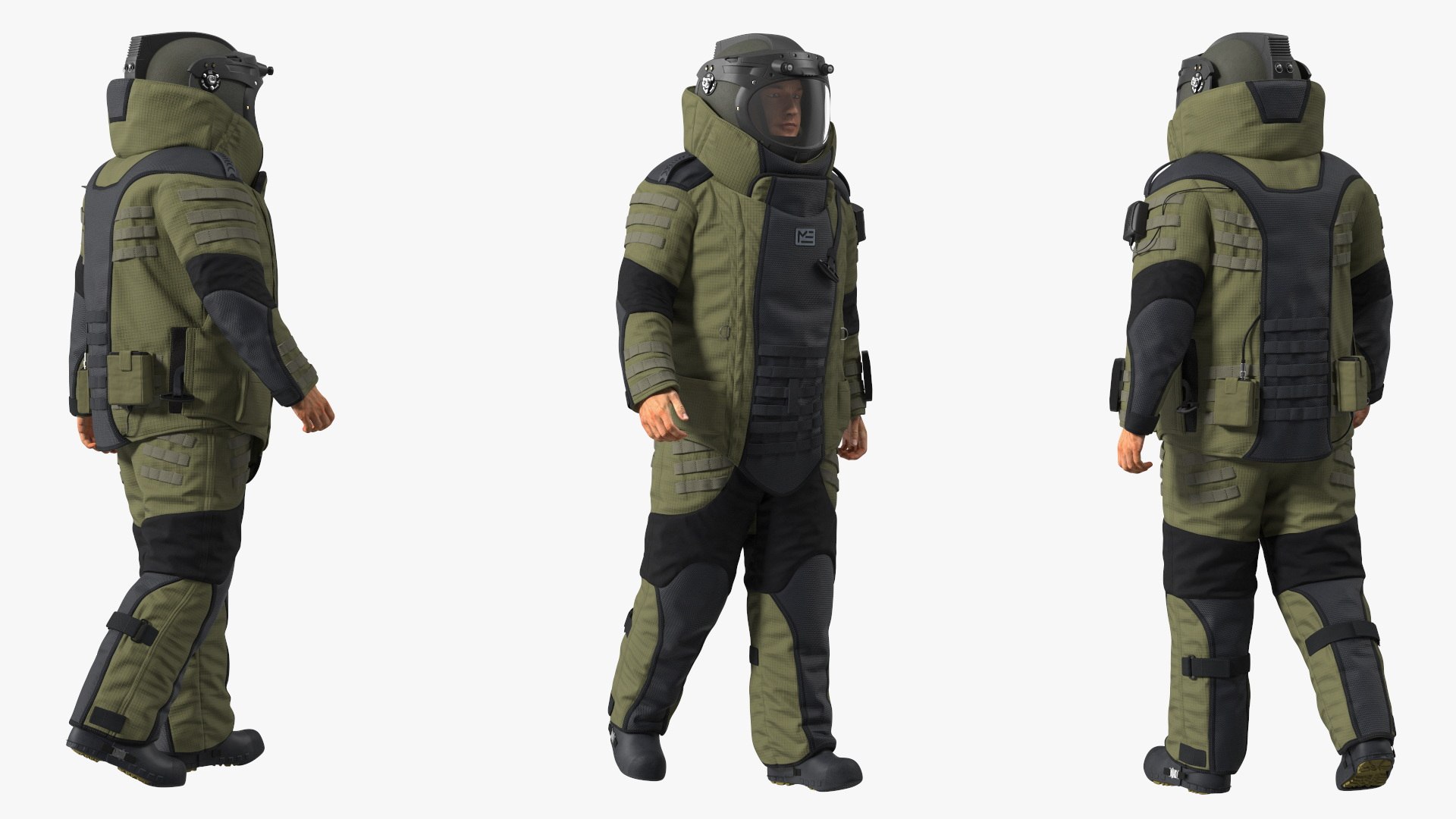 Man In EOD 10 Bomb Suit Walking Pose Model - TurboSquid 2152223