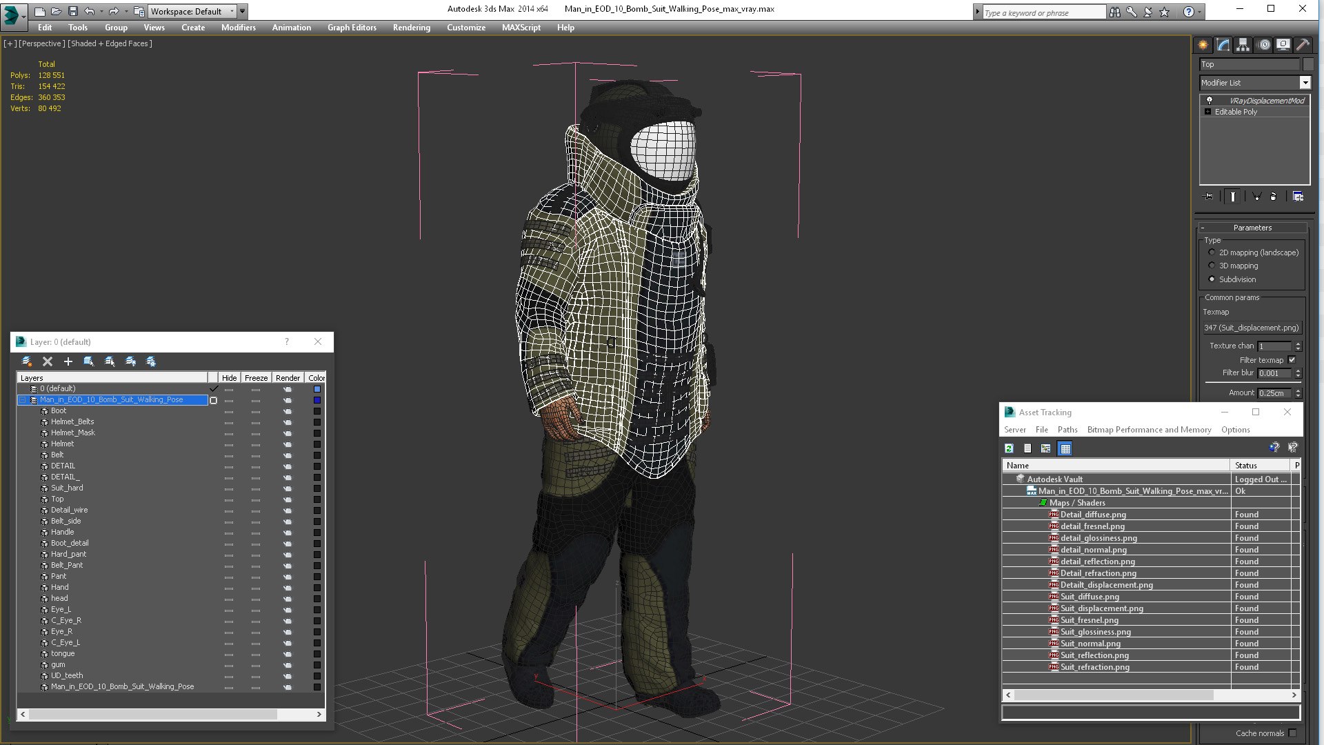Man in EOD 10 Bomb Suit Walking Pose model - TurboSquid 2152223
