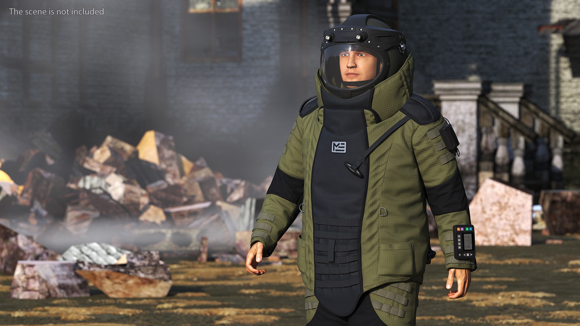 Man In EOD 10 Bomb Suit Walking Pose Model - TurboSquid 2152223