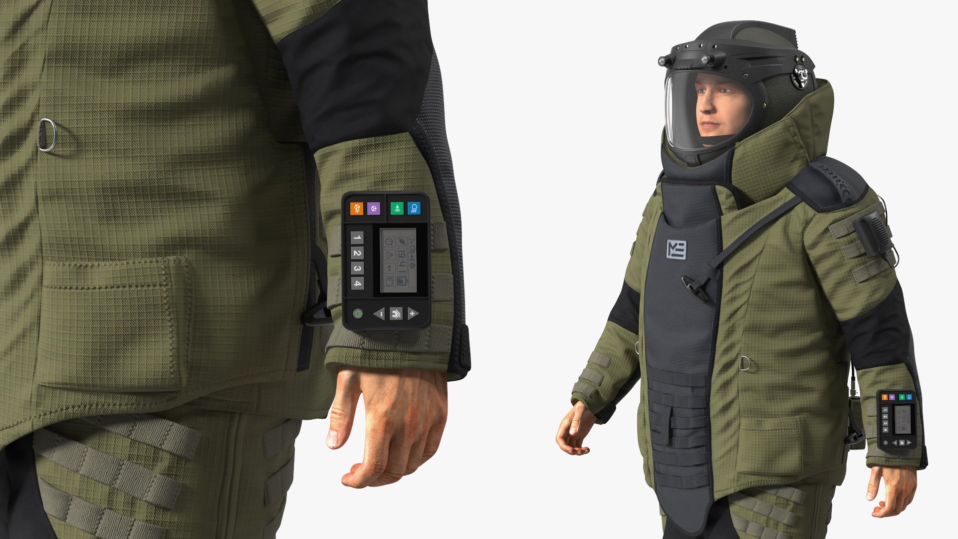 Man In EOD 10 Bomb Suit Walking Pose Model - TurboSquid 2152223