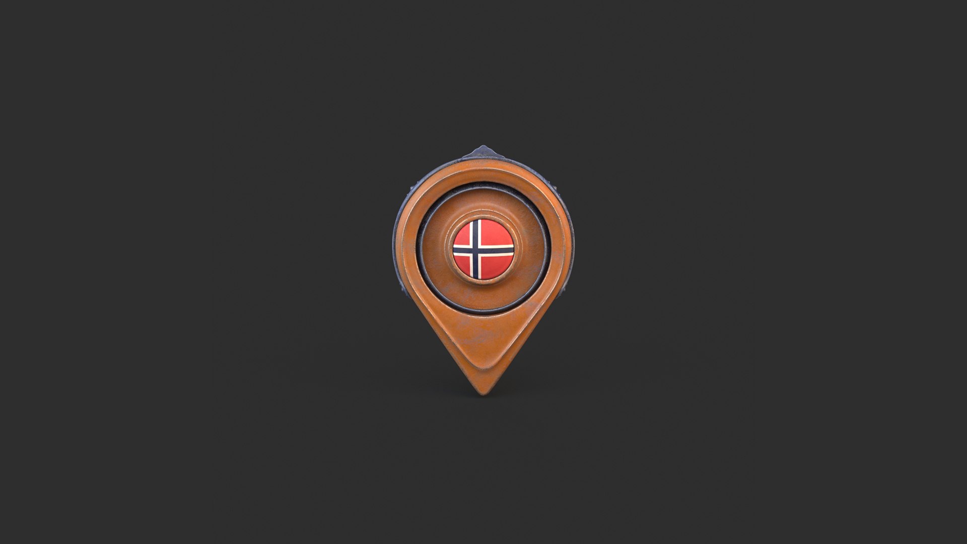 3D Model Norway Flag Icon - TurboSquid 2063173