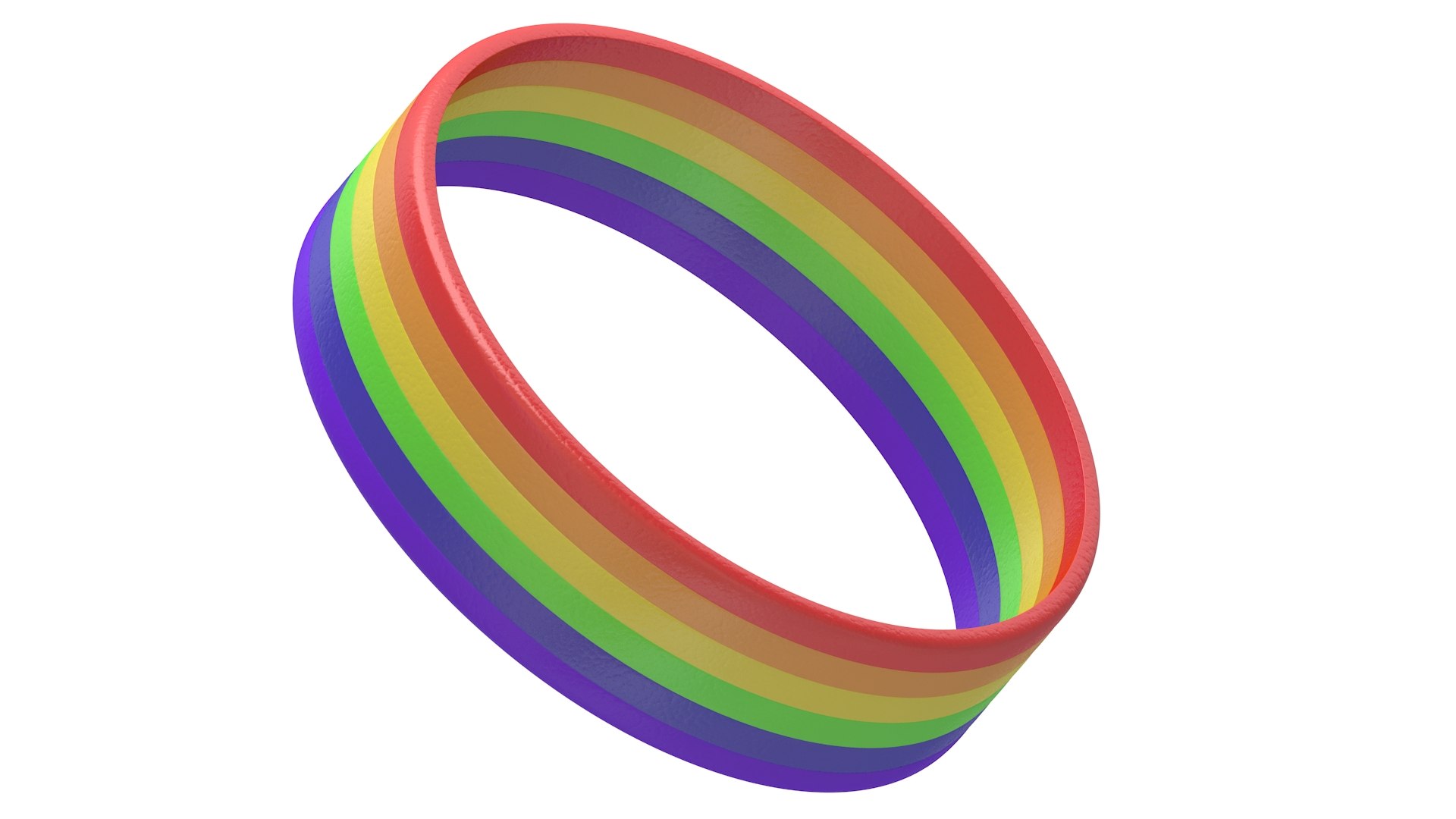 Rainbow Rubber Bracelet 3D Model - TurboSquid 1903961