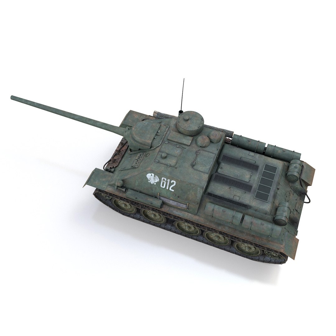3D Su-100 - Tank Model - TurboSquid 1493688
