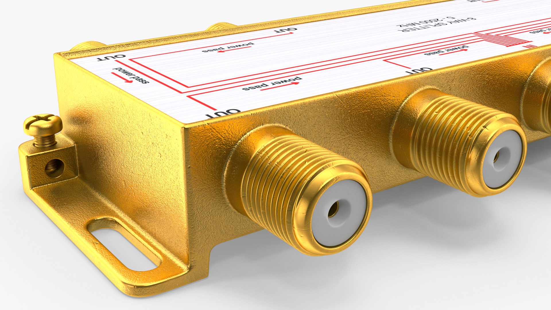 CATV Broadband Coaxial Splitter 8 Way Model - TurboSquid 1777303