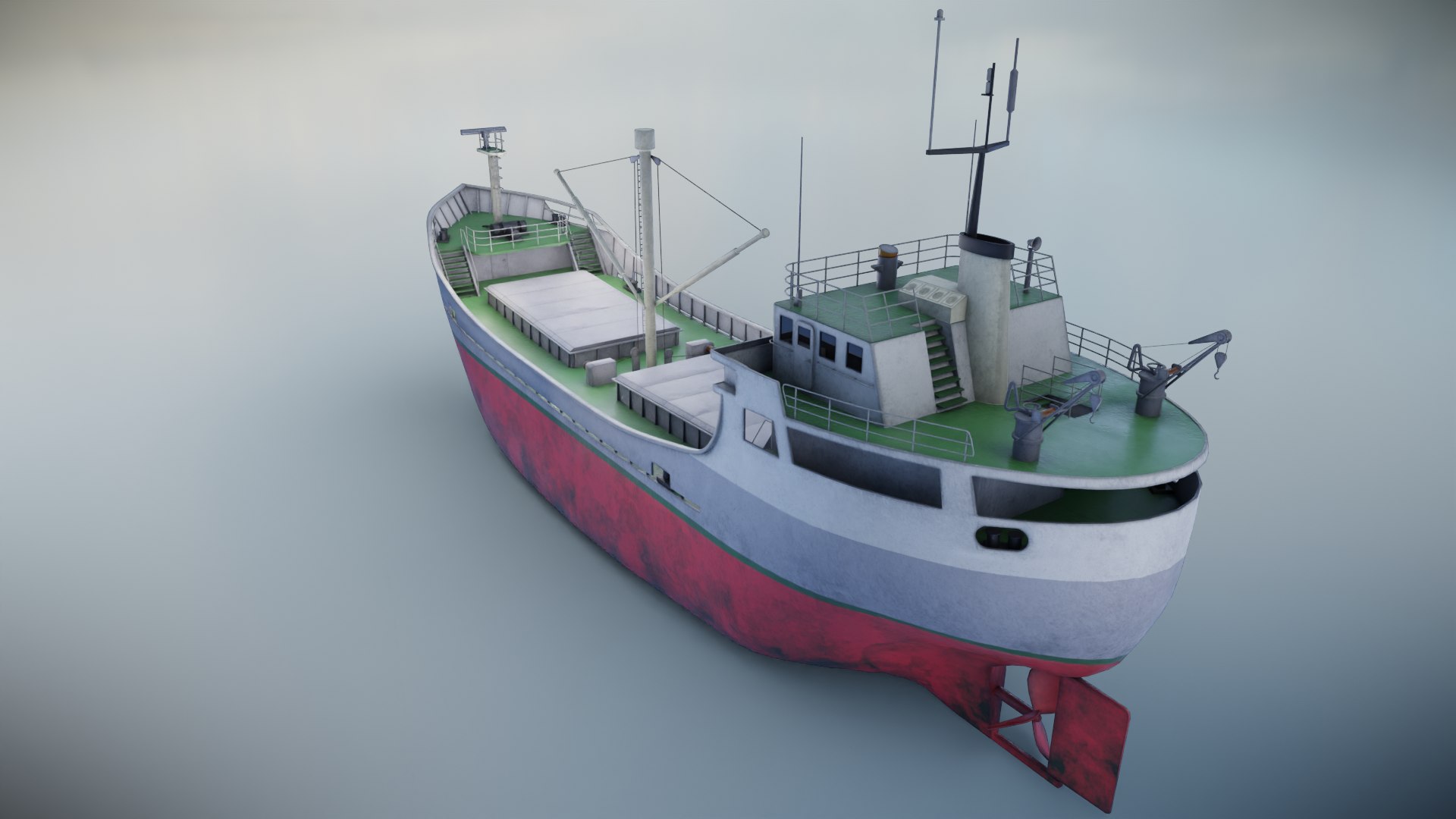 3D Model Cargo Ship - TurboSquid 2067384