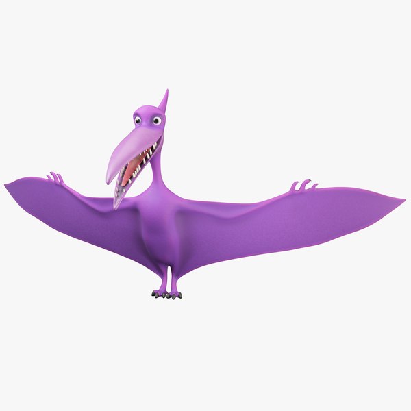 Pterodáctilo de dinossauro de desenho animado Modelo 3D - TurboSquid ...
