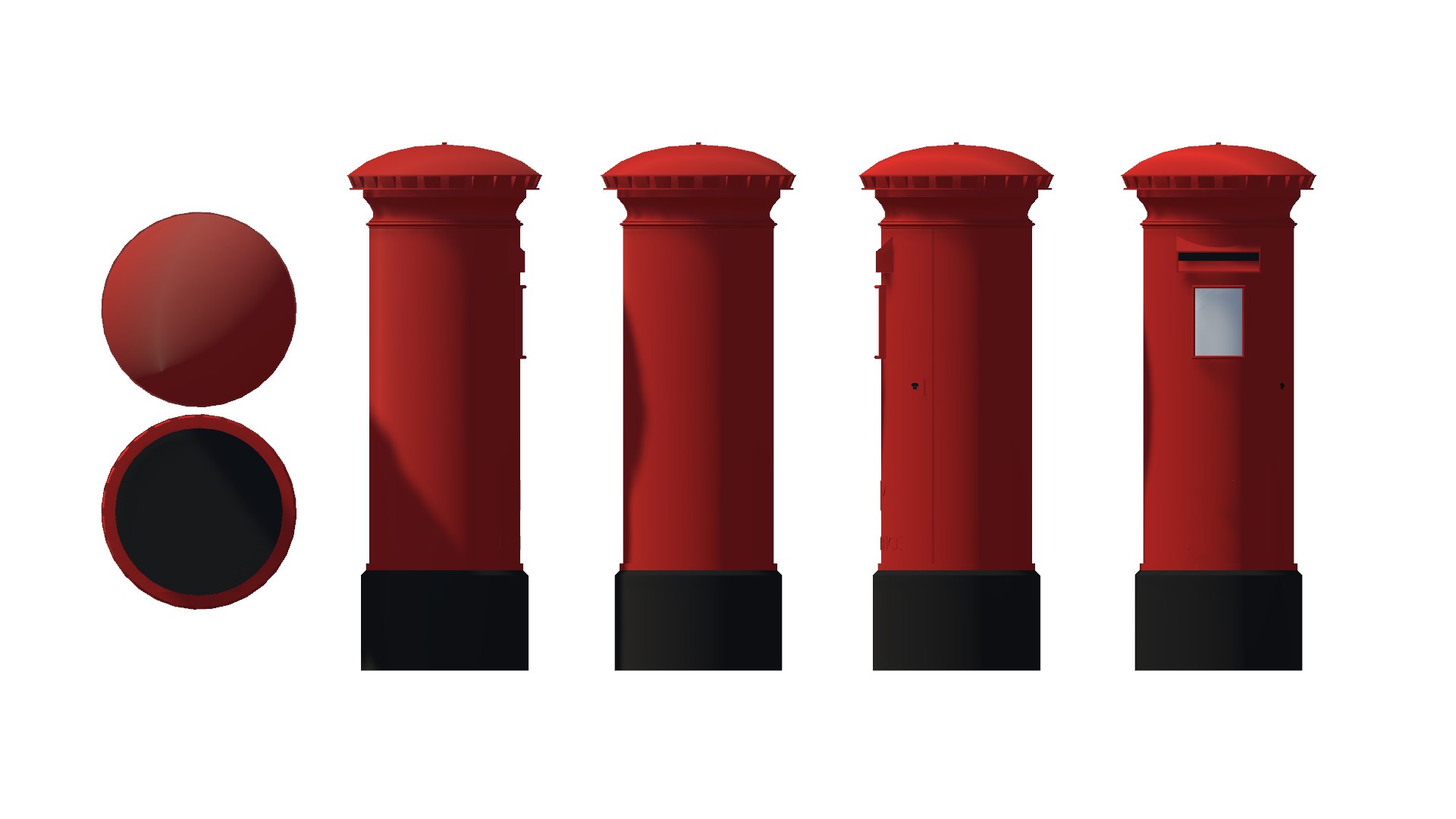 3D British Post Box Model - TurboSquid 2346285