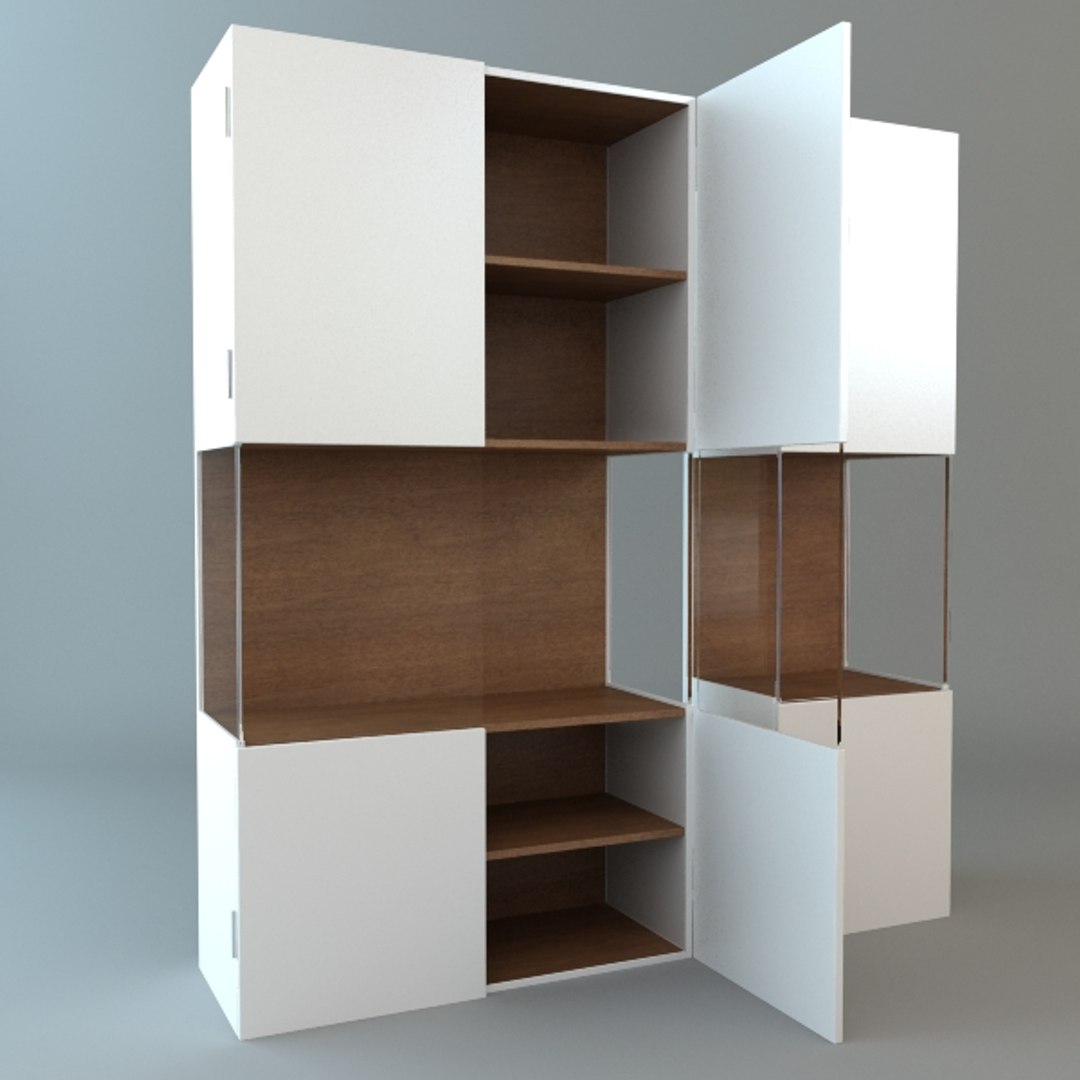 3ds Max Display Cabinets