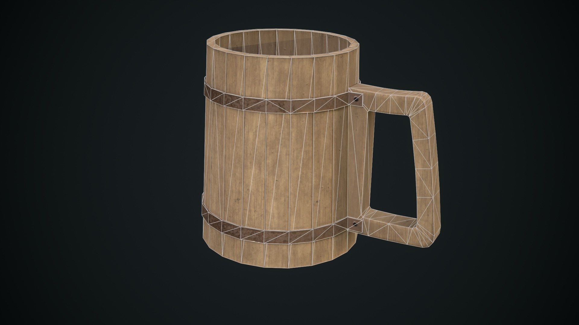 3D Wooden Low Poly Cup - TurboSquid 1939694