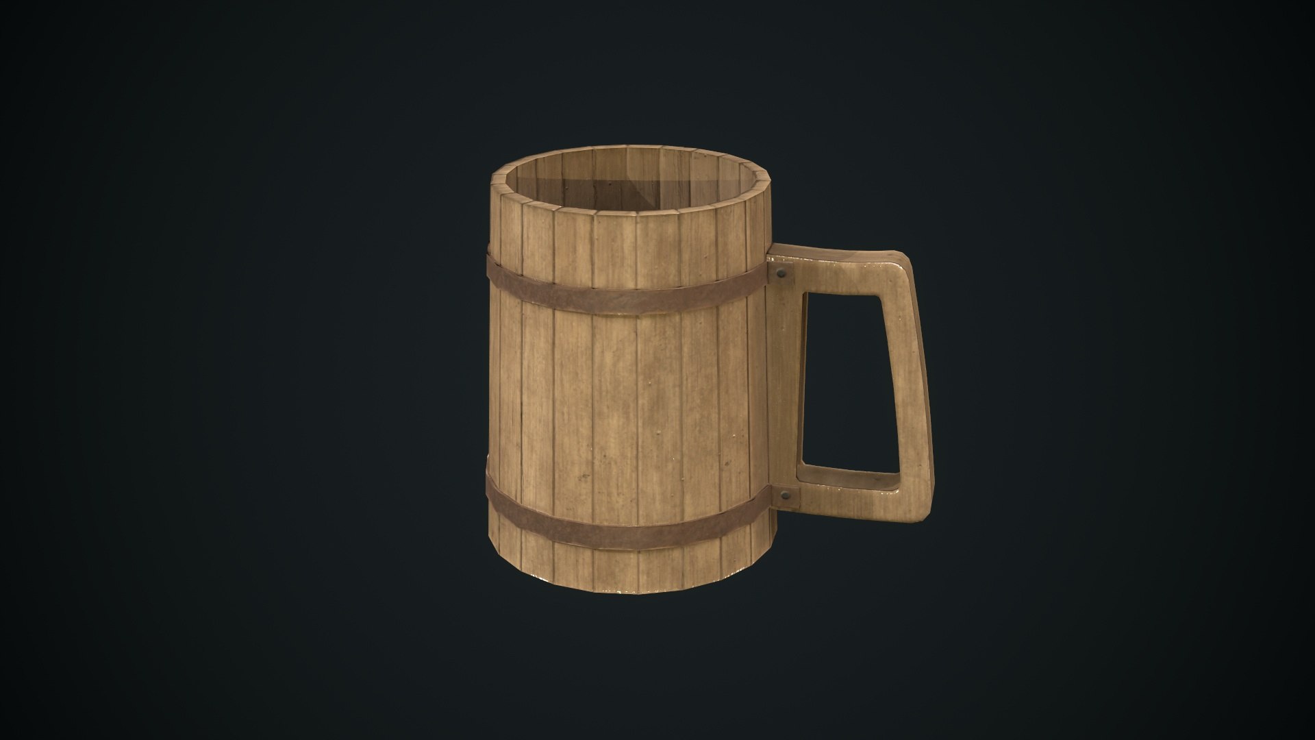 3D Wooden Low Poly Cup - TurboSquid 1939694