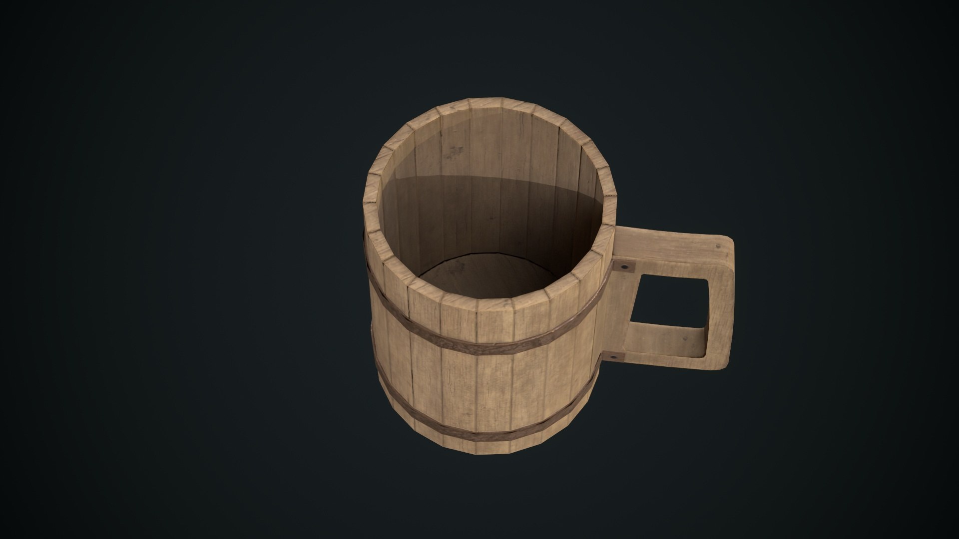 3D Wooden Low Poly Cup - TurboSquid 1939694