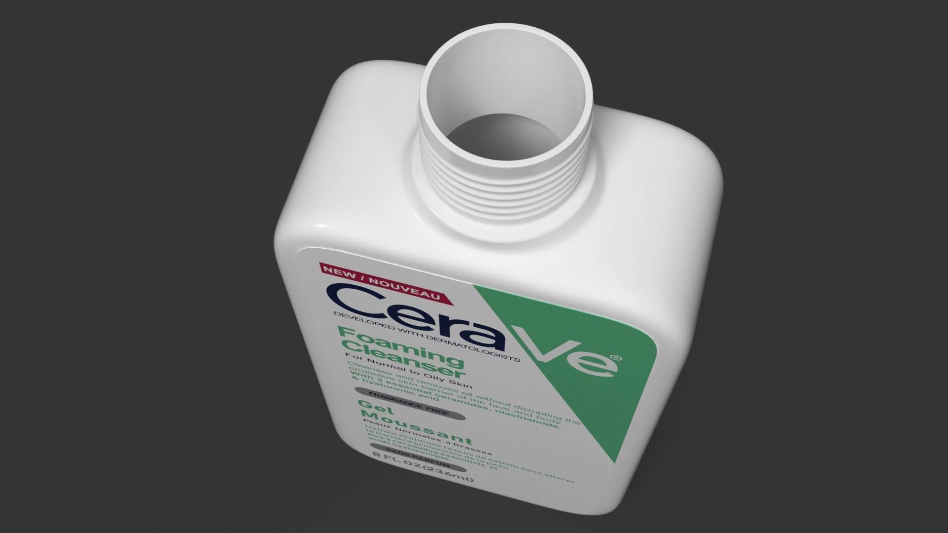CeraVe Cleanser Dispenser Bottle 236 Ml Mint 3D Model - TurboSquid 2283313
