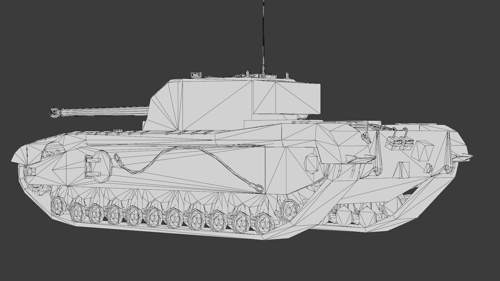Black Prince - British Experimental Heavy Tank 3D Model Low-poly 3D ...