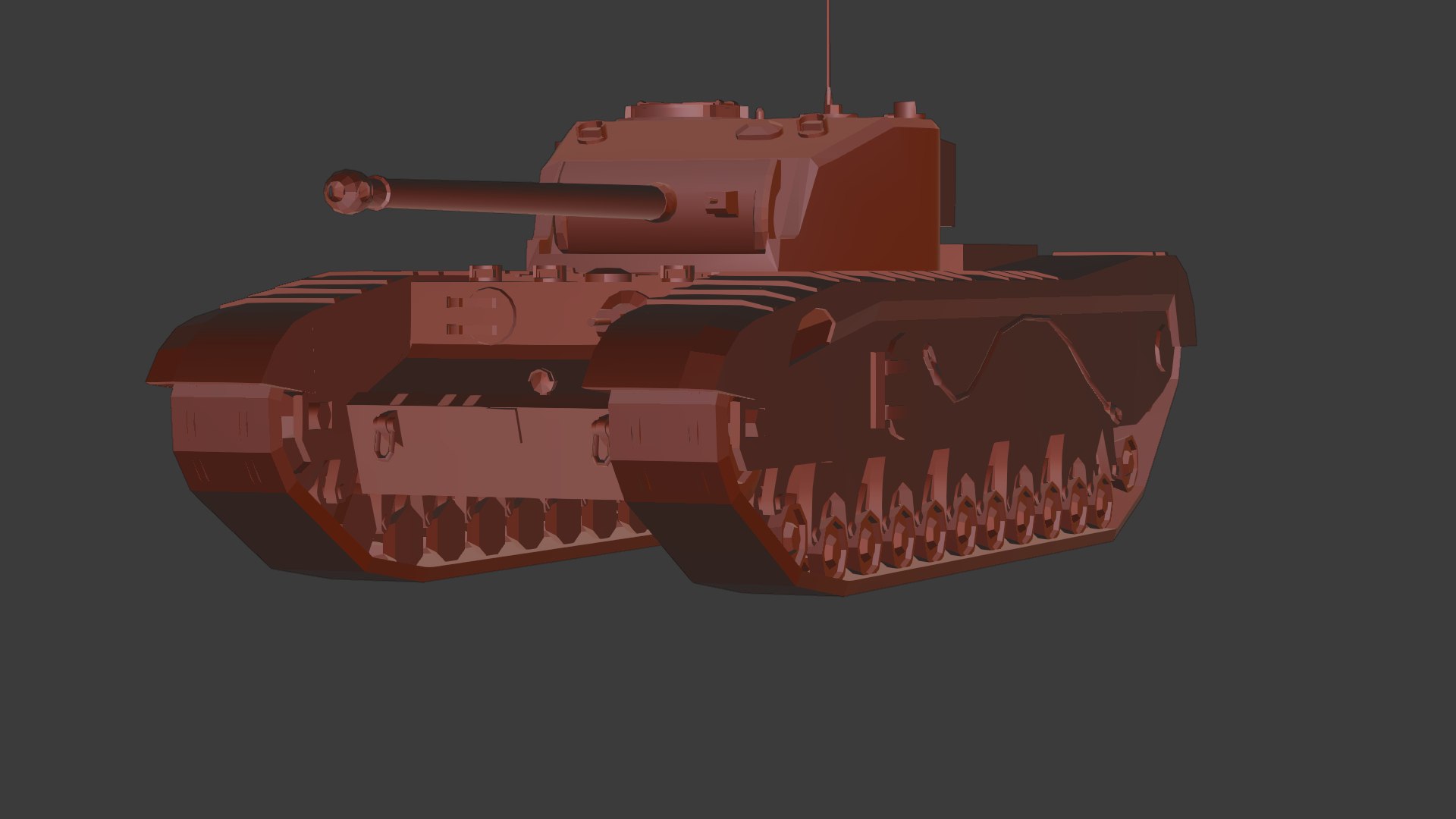 Black Prince - British Experimental Heavy Tank 3D Model Low-poly 3D ...