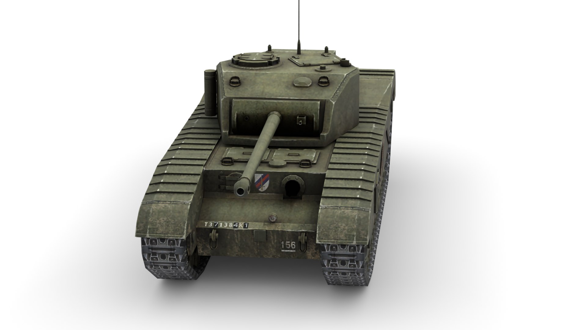 Black Prince - British Experimental Heavy Tank 3D Model Low-poly 3D ...