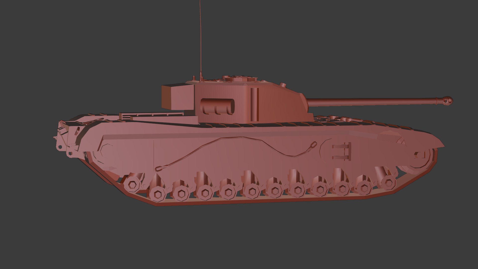 Black Prince - British Experimental Heavy Tank 3D Model Low-poly 3D ...