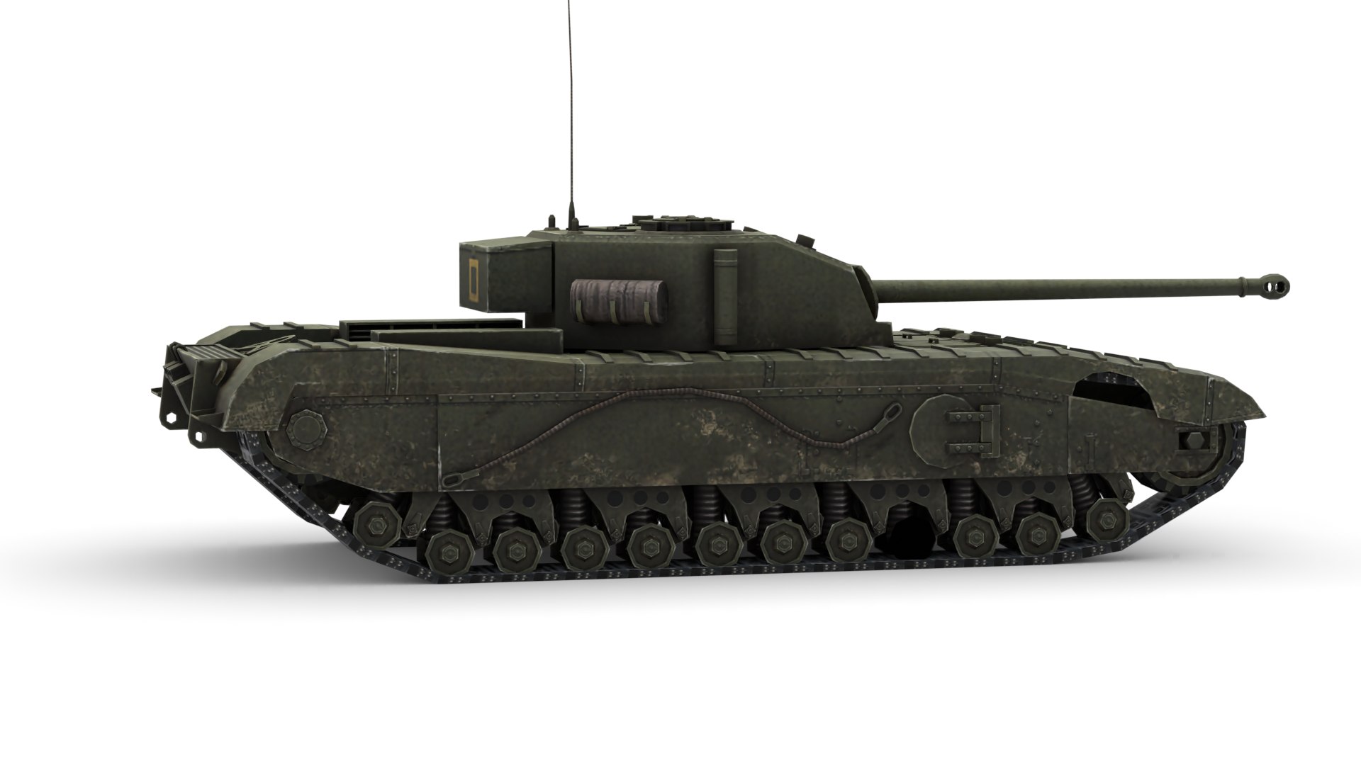 Black Prince - British Experimental Heavy Tank 3D Model Low-poly 3D ...
