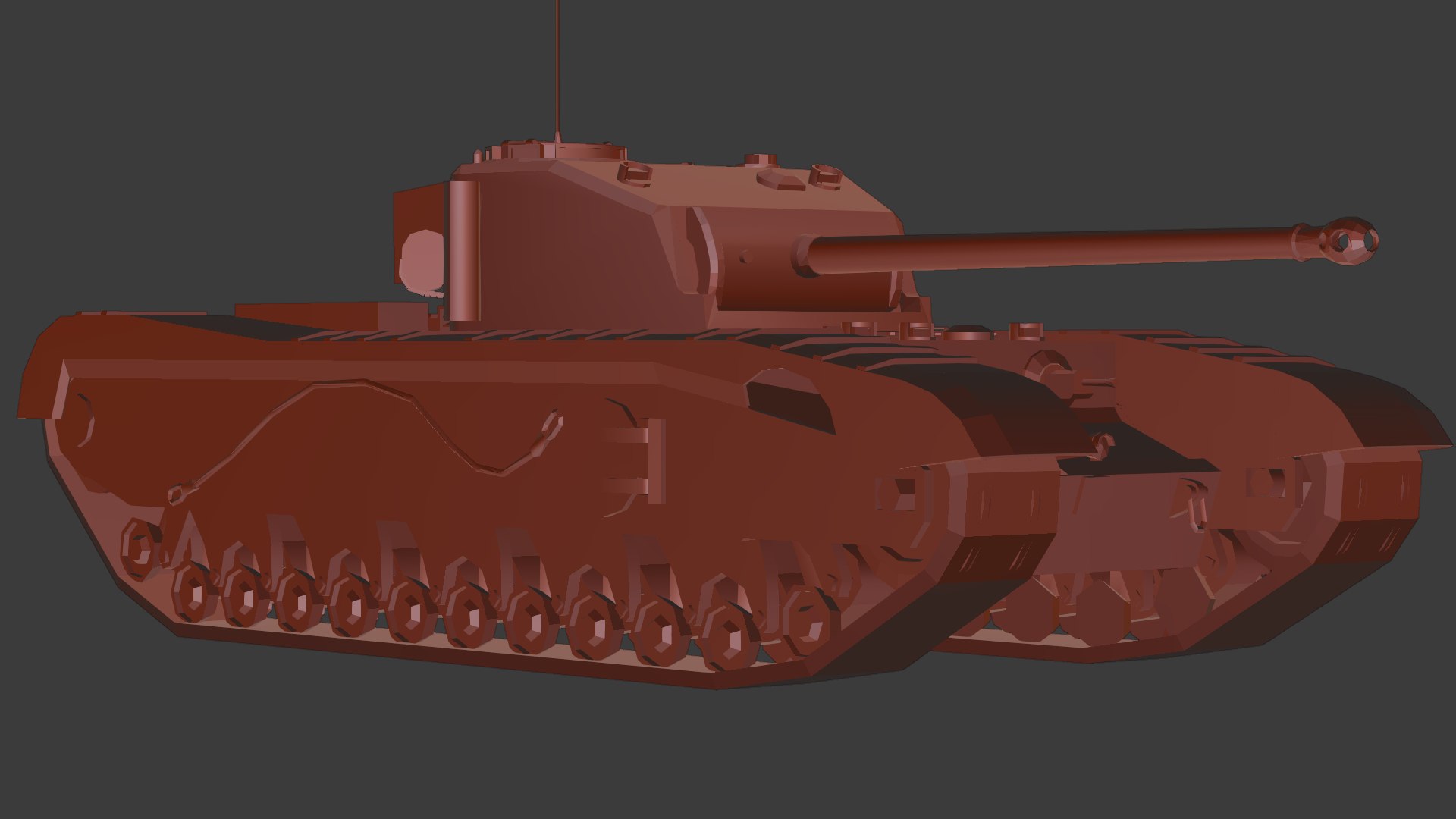 Black Prince - British Experimental Heavy Tank 3D Model Low-poly 3D ...