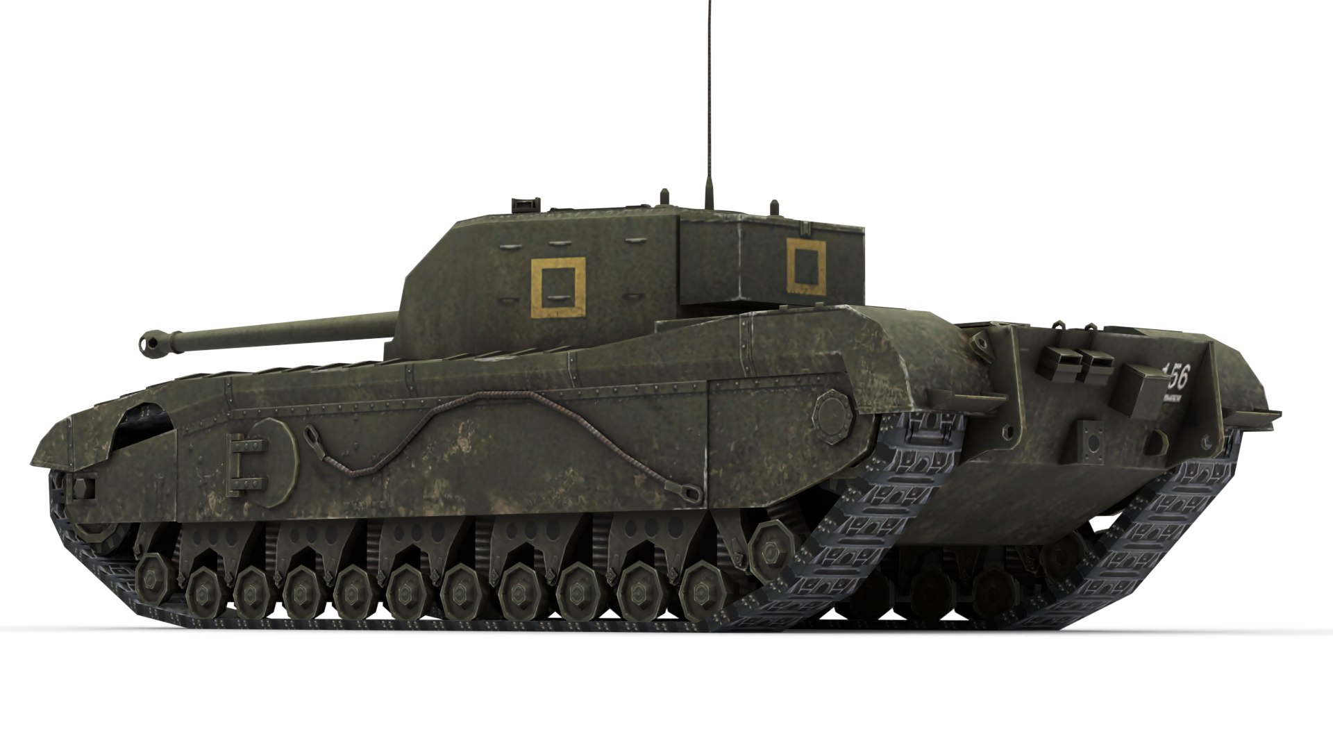 Black Prince - British Experimental Heavy Tank 3D Model Low-poly 3D ...