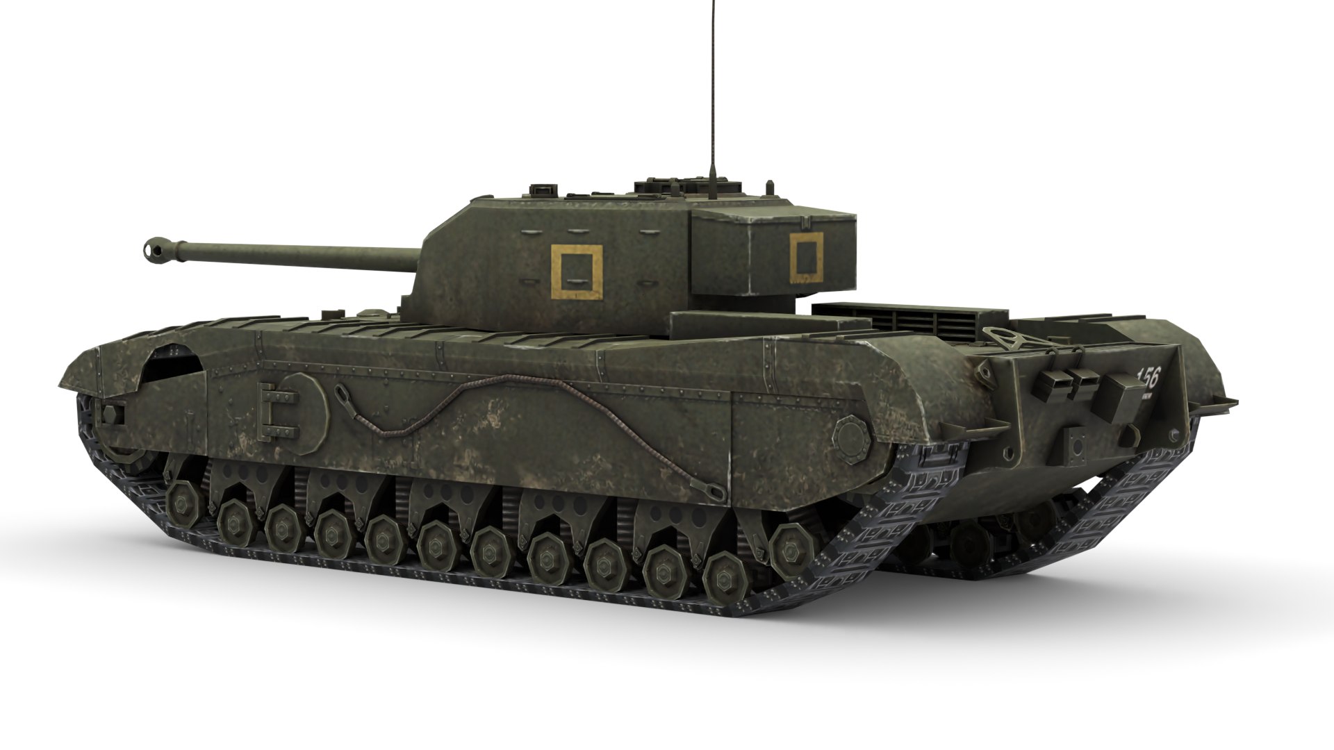Black Prince - British Experimental Heavy Tank 3D Model Low-poly 3D ...