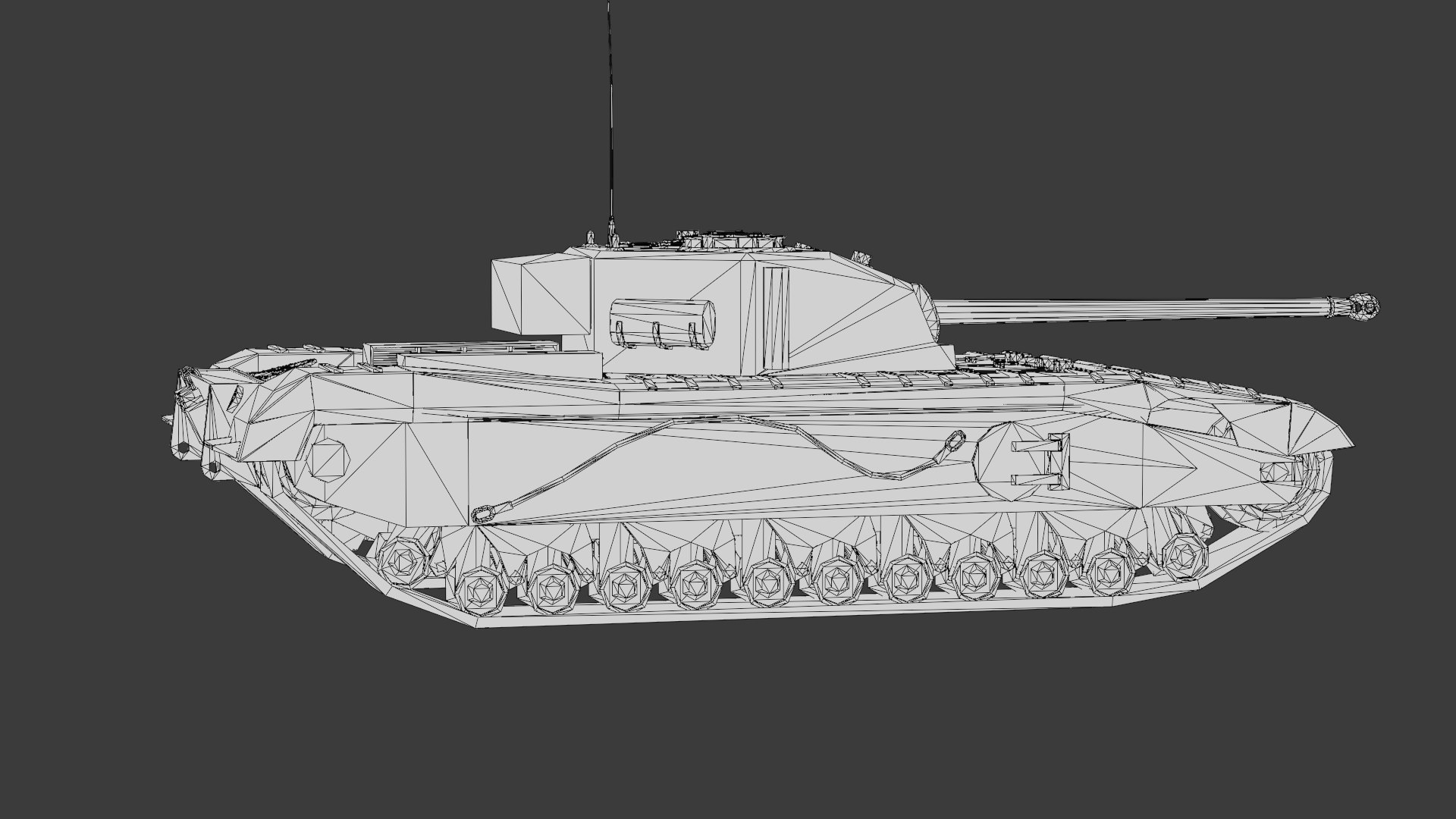 Black Prince - British Experimental Heavy Tank 3D Model Low-poly 3D ...