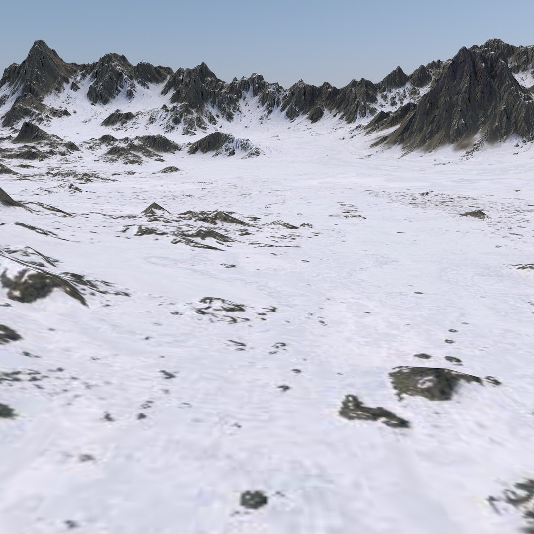 3D Snowy Terrain - TurboSquid 1389746