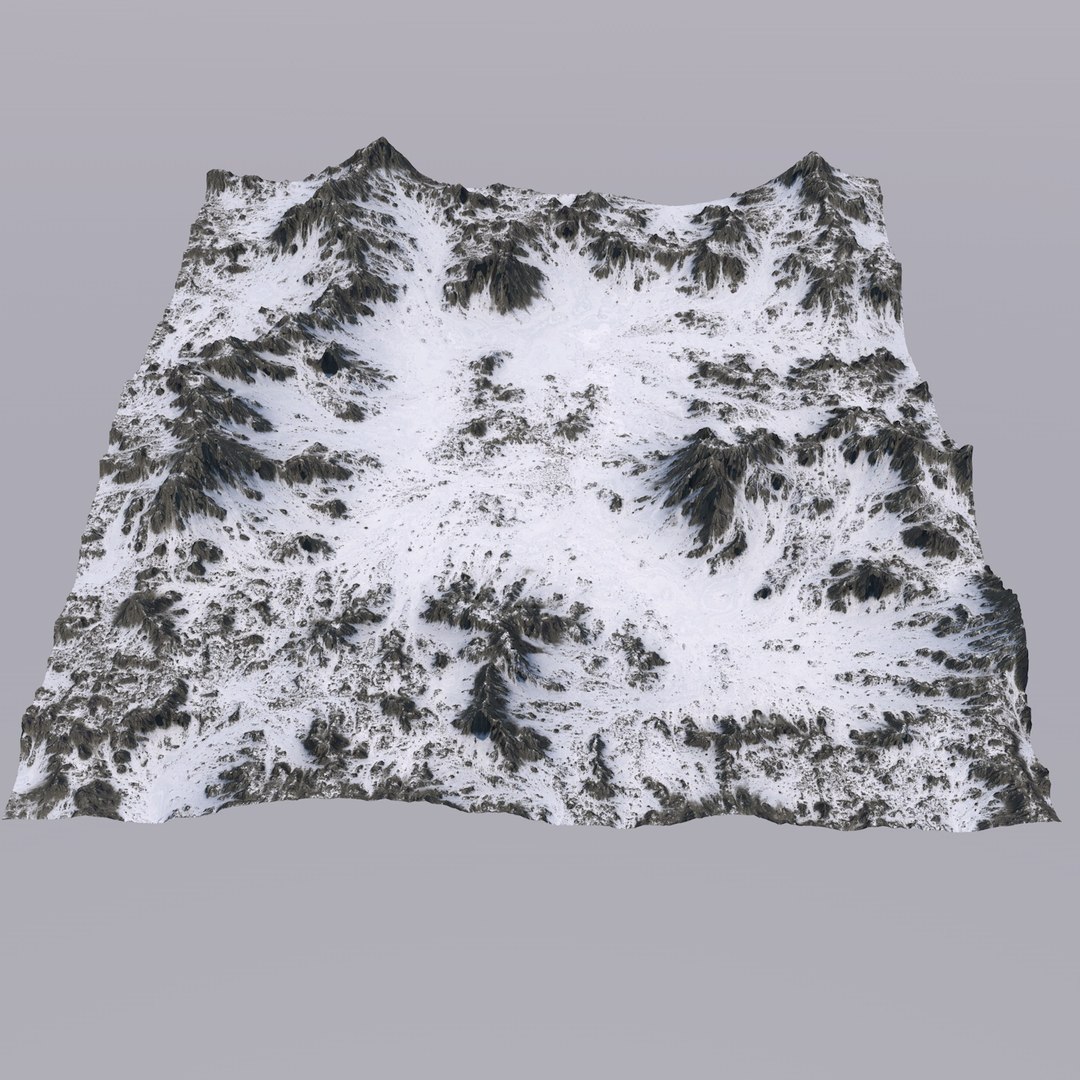 3D Snowy Terrain - TurboSquid 1389746