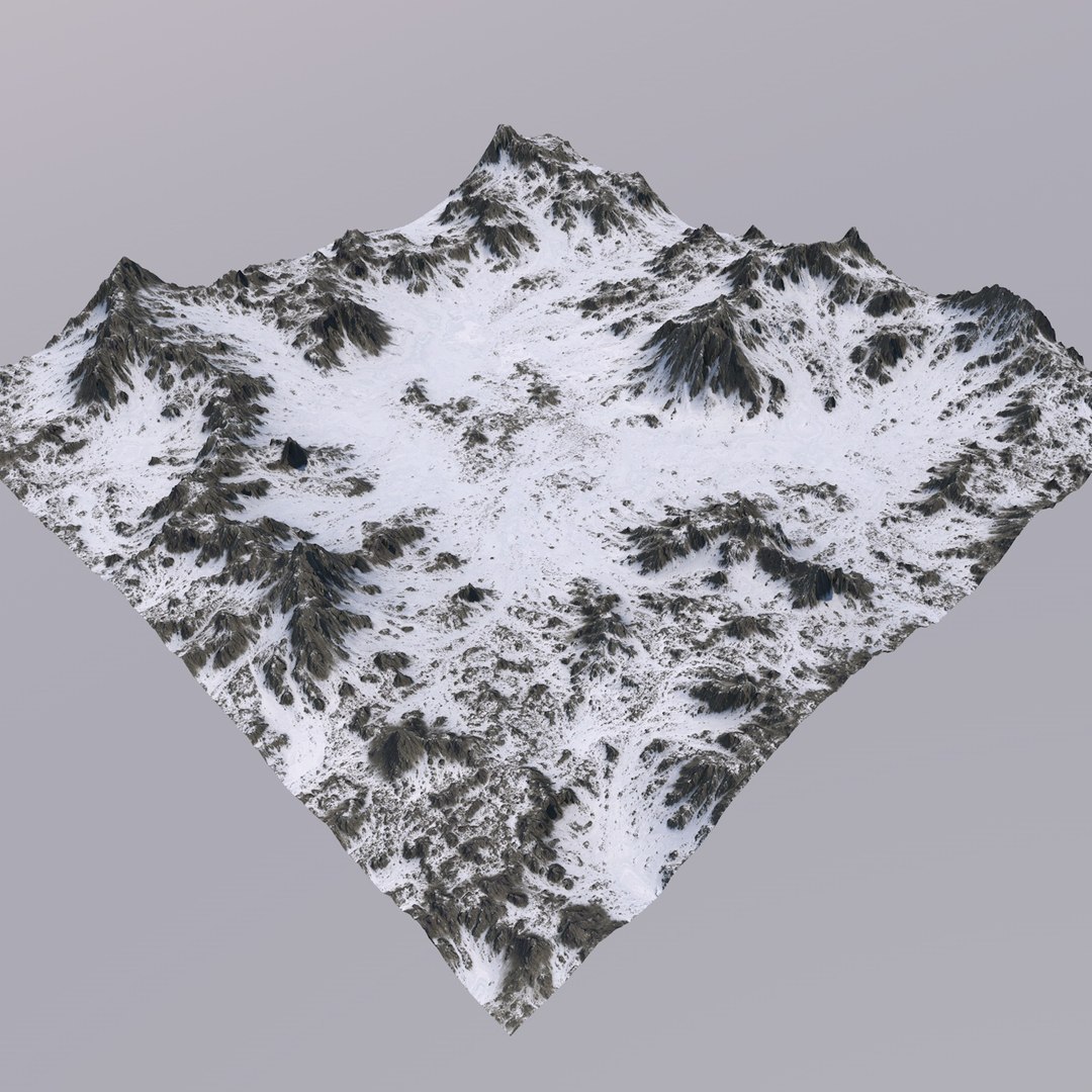 3D Snowy Terrain - TurboSquid 1389746