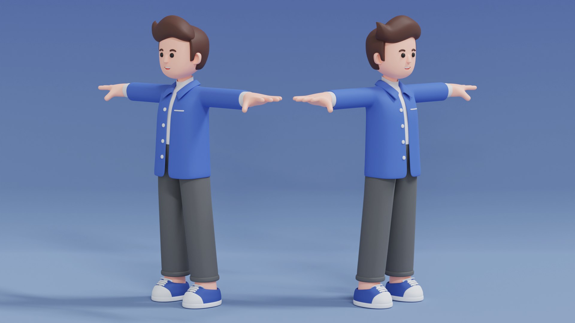 Minimal Man Cartoon Character 02 Model - TurboSquid 1961304