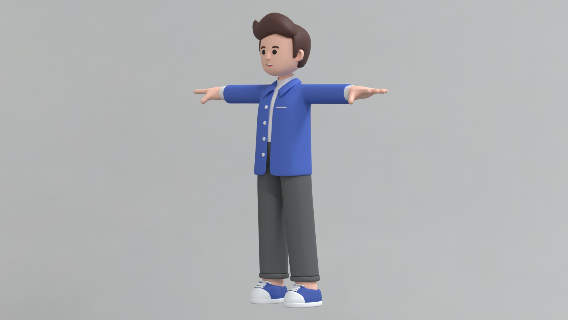 Minimal Man Cartoon Character 02 Model - TurboSquid 1961304