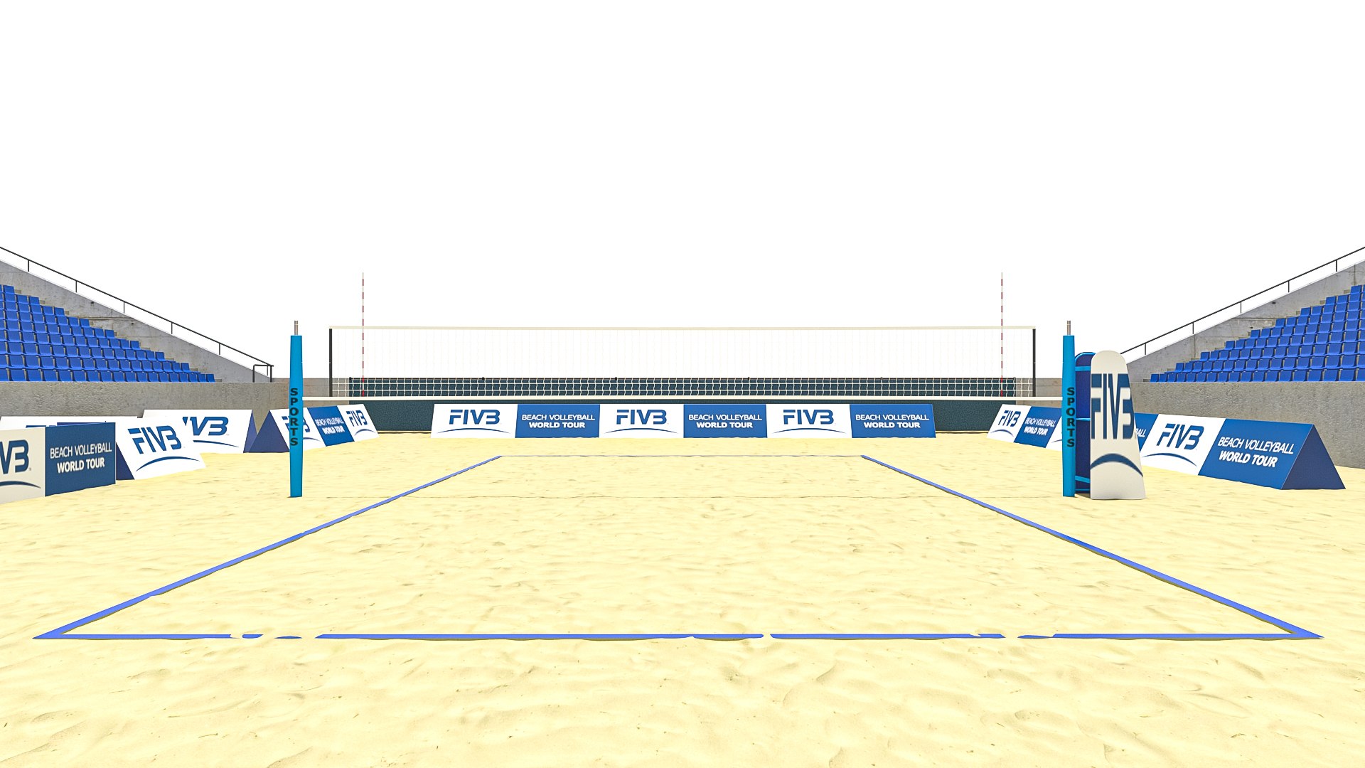 Beach Volley Stadium 3D Model - TurboSquid 2223773