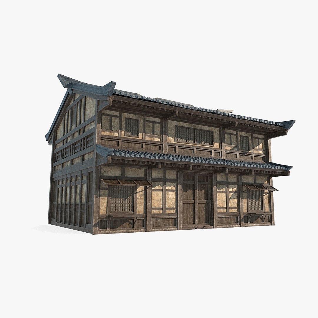 3D Model Ancient Asian Architectural Tile Houses - TurboSquid 2359190