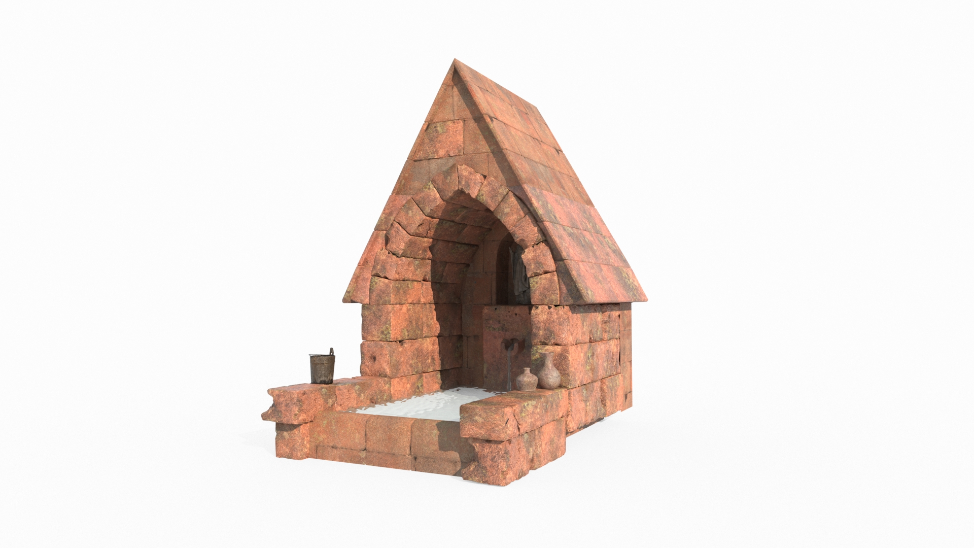 Ancient Building Water Intake House 3D - TurboSquid 2344138