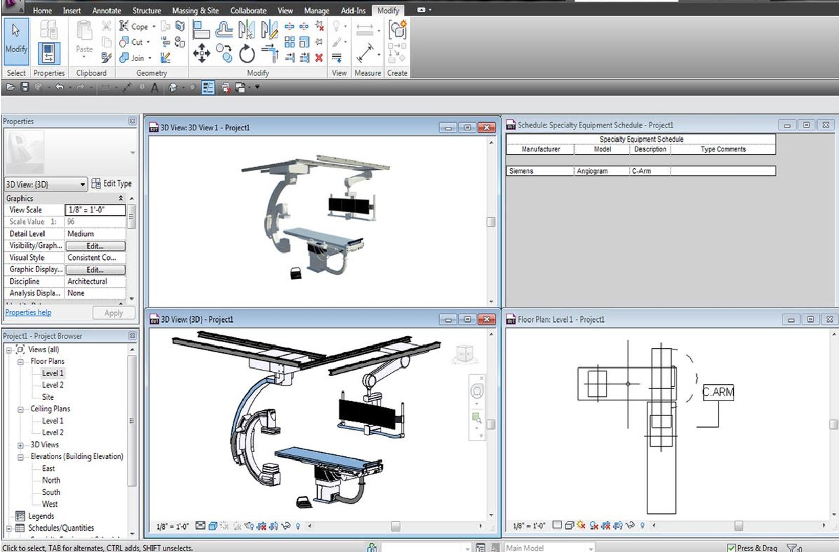 3d Model Revit Medical Equipment Siemens