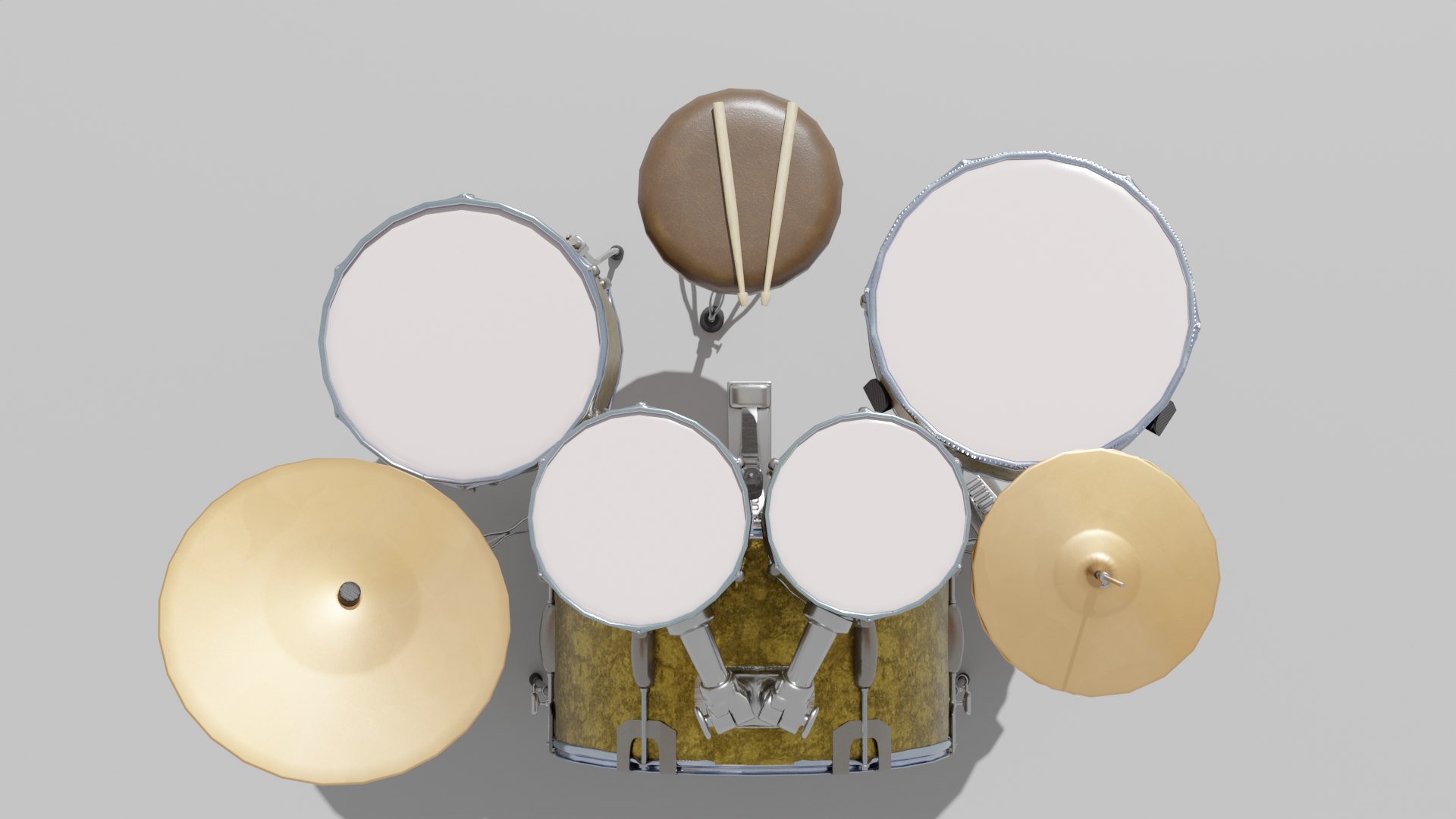 3D Model 3D DRUM SET LOW POLY - PBR Low-poly 3D Model - TurboSquid 2126251