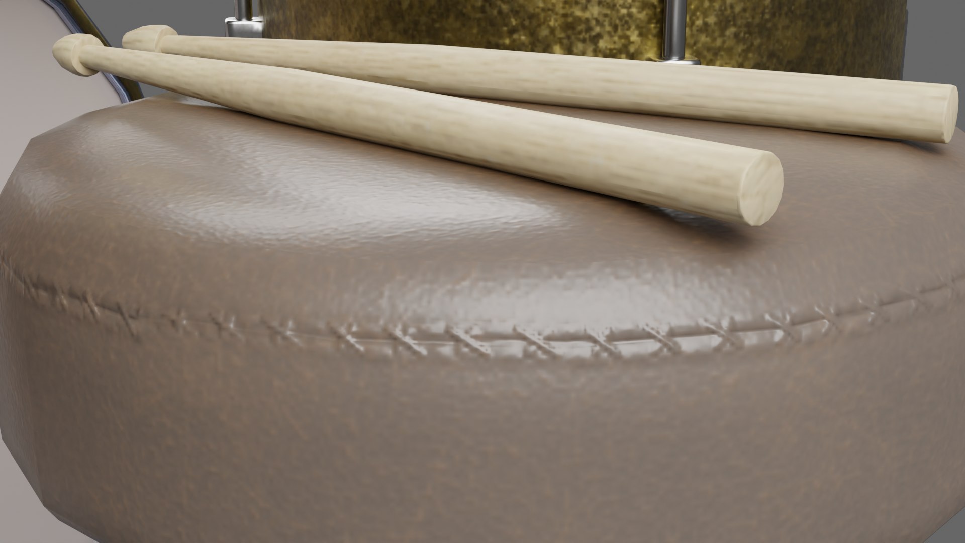 3D Model 3D DRUM SET LOW POLY - PBR Low-poly 3D Model - TurboSquid 2126251