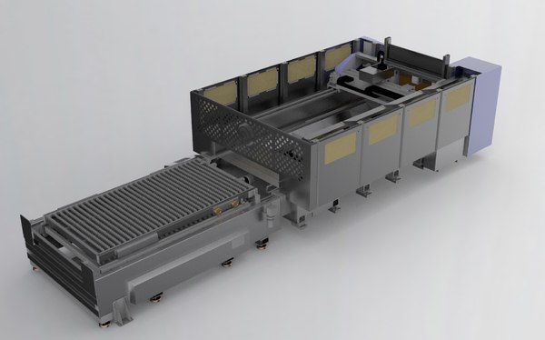 3D Large laser cutting machine model - TurboSquid 1737287